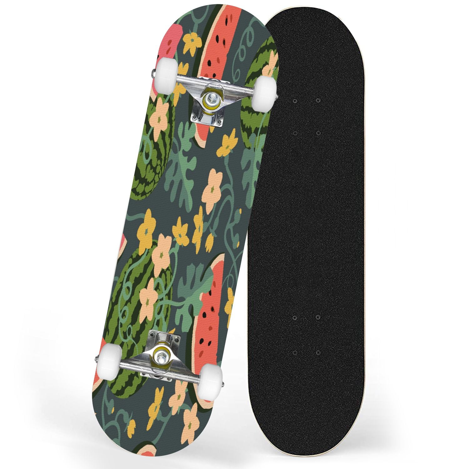 31'' Complete Skateboard 7 Layer Canadian Maple Double Kick Deck Skateboards Watermelons ...