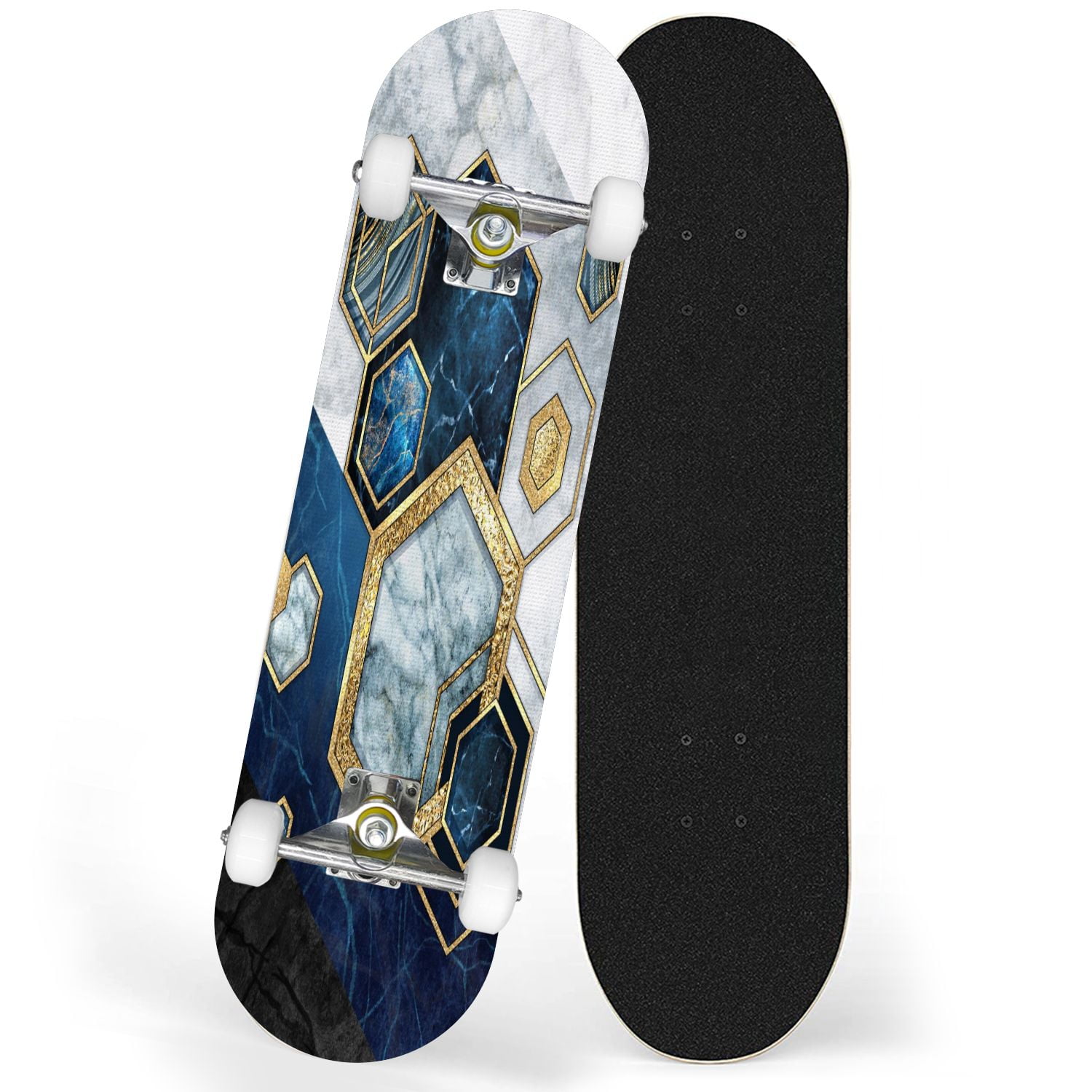 31'' Complete Skateboard 7 Layer Canadian Maple Double Kick Deck ...