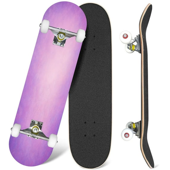 31'' Complete Skateboard 7 Layer Canadian Maple Double Kick Deck ...