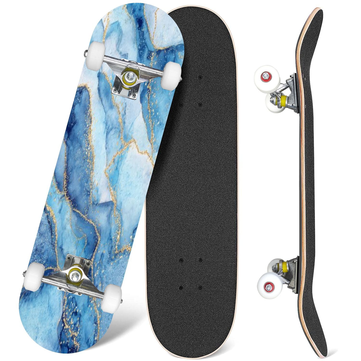 31'' Complete Skateboard 7 Layer Canadian Maple Double Kick Deck ...