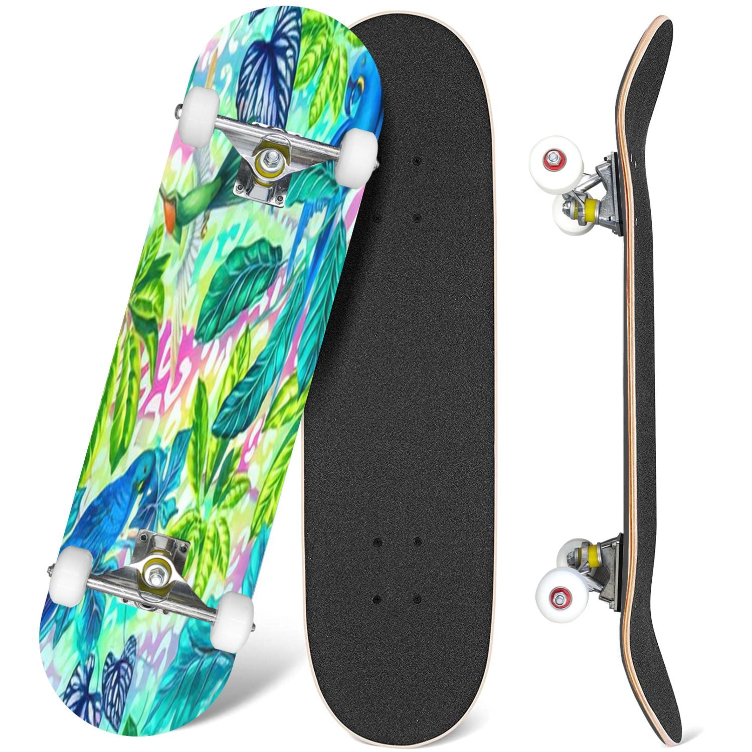 31'' Complete Skateboard 7 Layer Canadian Maple Double Kick Deck ...