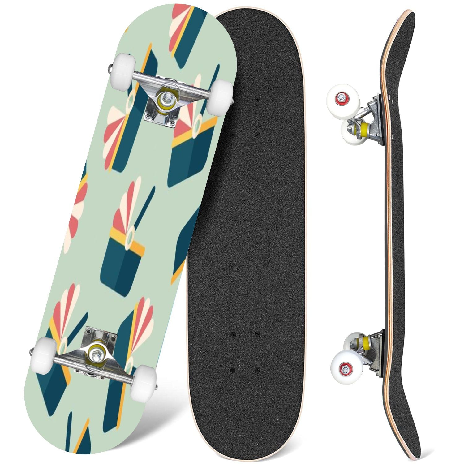 31'' Complete Skateboard 7 Layer Canadian Maple Double Kick Deck Skateboards baby cradle bed ...