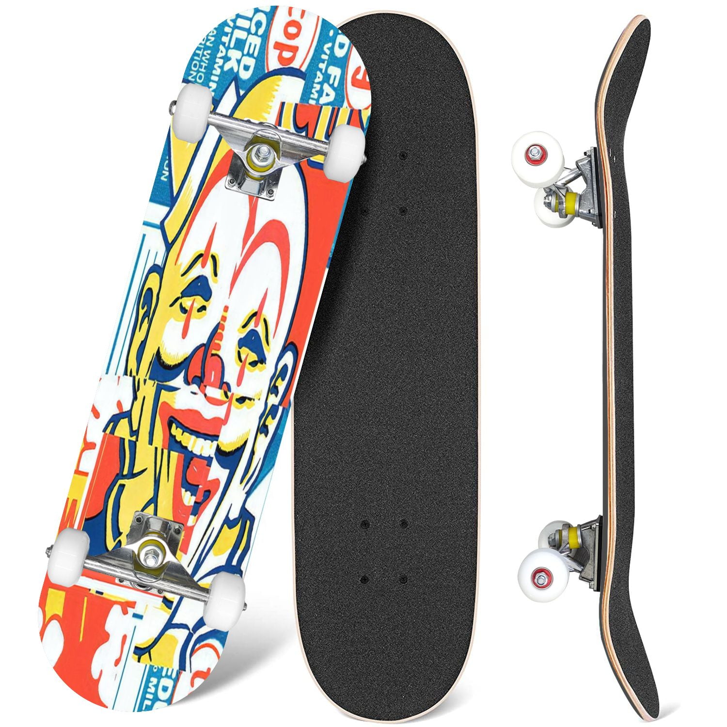 31'' Complete Skateboard 7 Layer Canadian Maple Double Kick Deck ...