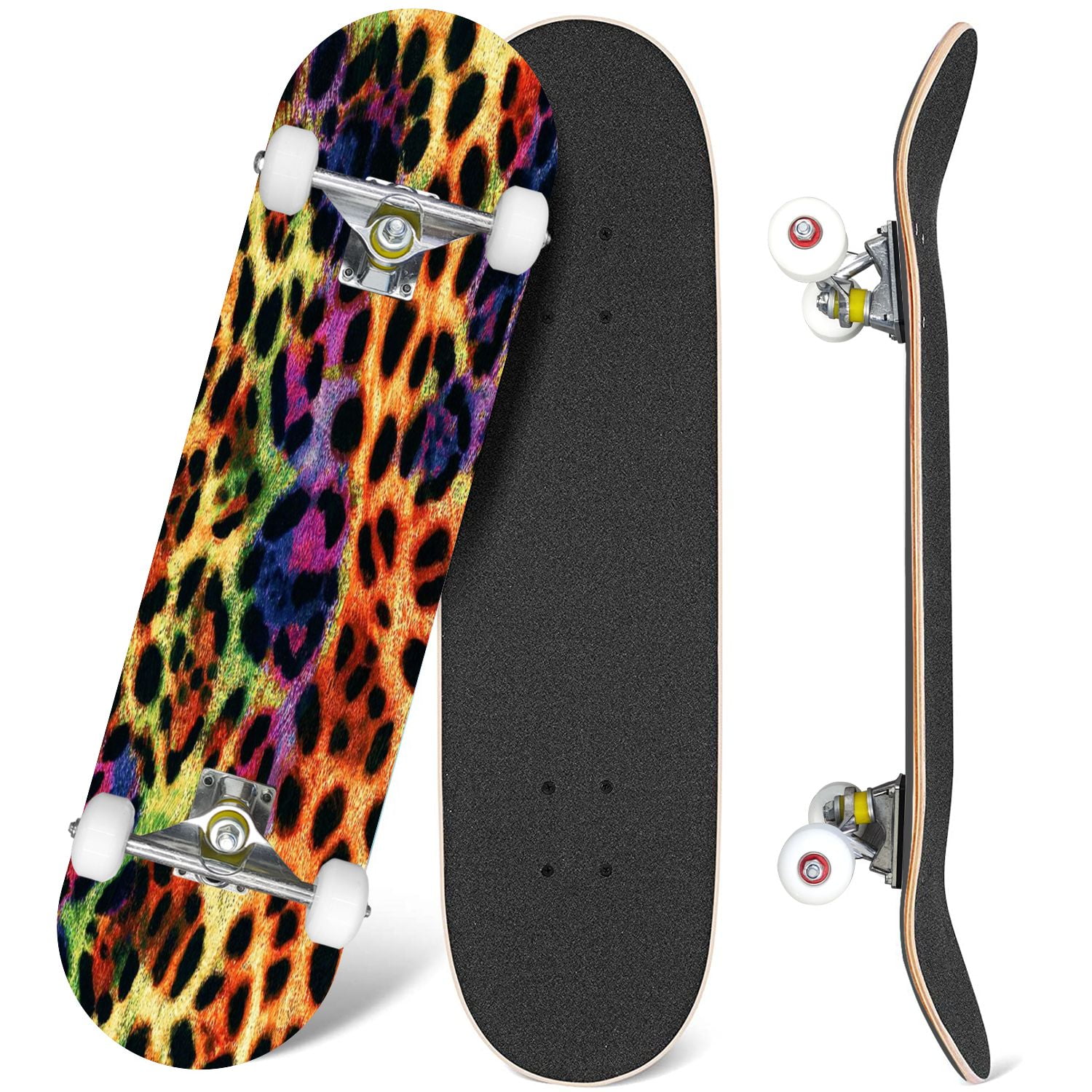 31'' Complete Skateboard 7 Layer Canadian Maple Double Kick Deck ...