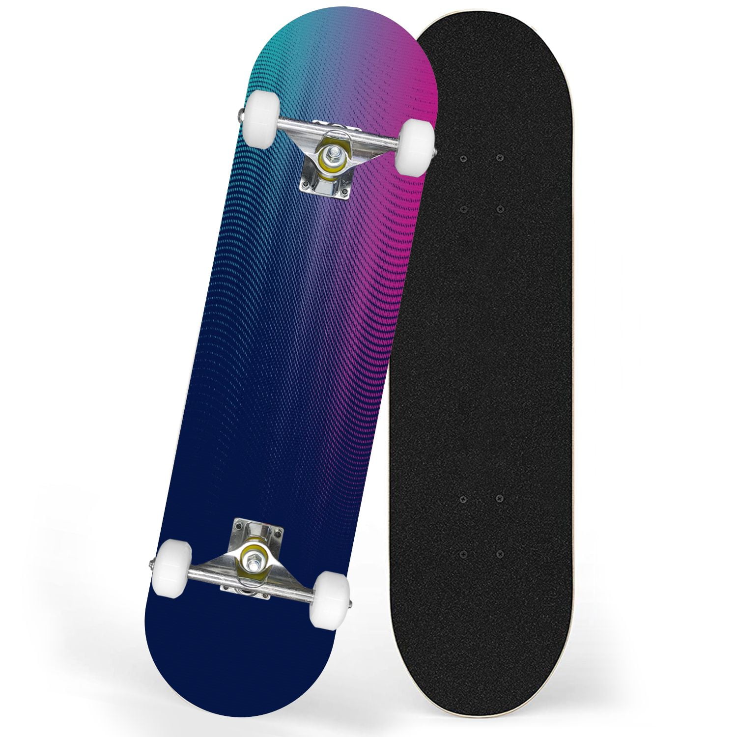 31'' Complete Skateboard 7 Layer Canadian Maple Double Kick Deck ...