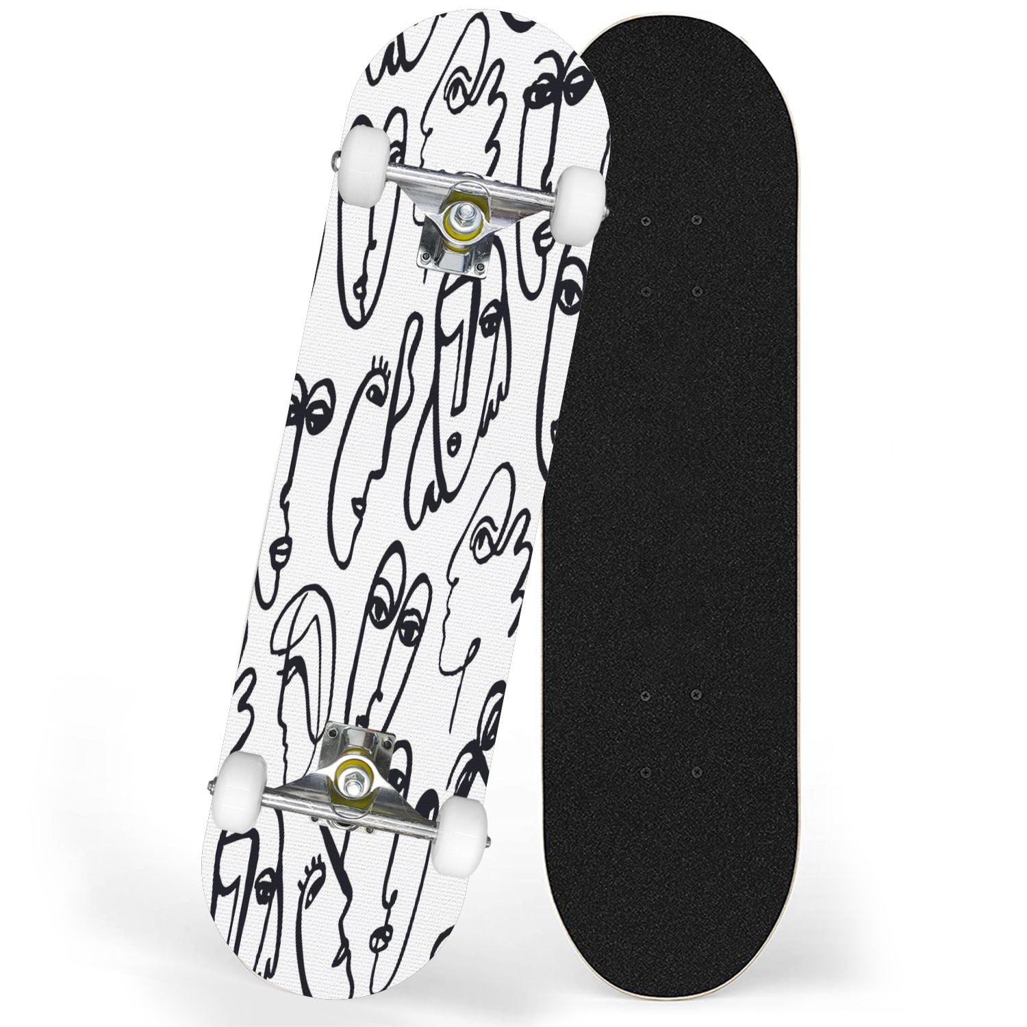 31'' Complete Skateboard 7 Layer Canadian Maple Double Kick Deck ...