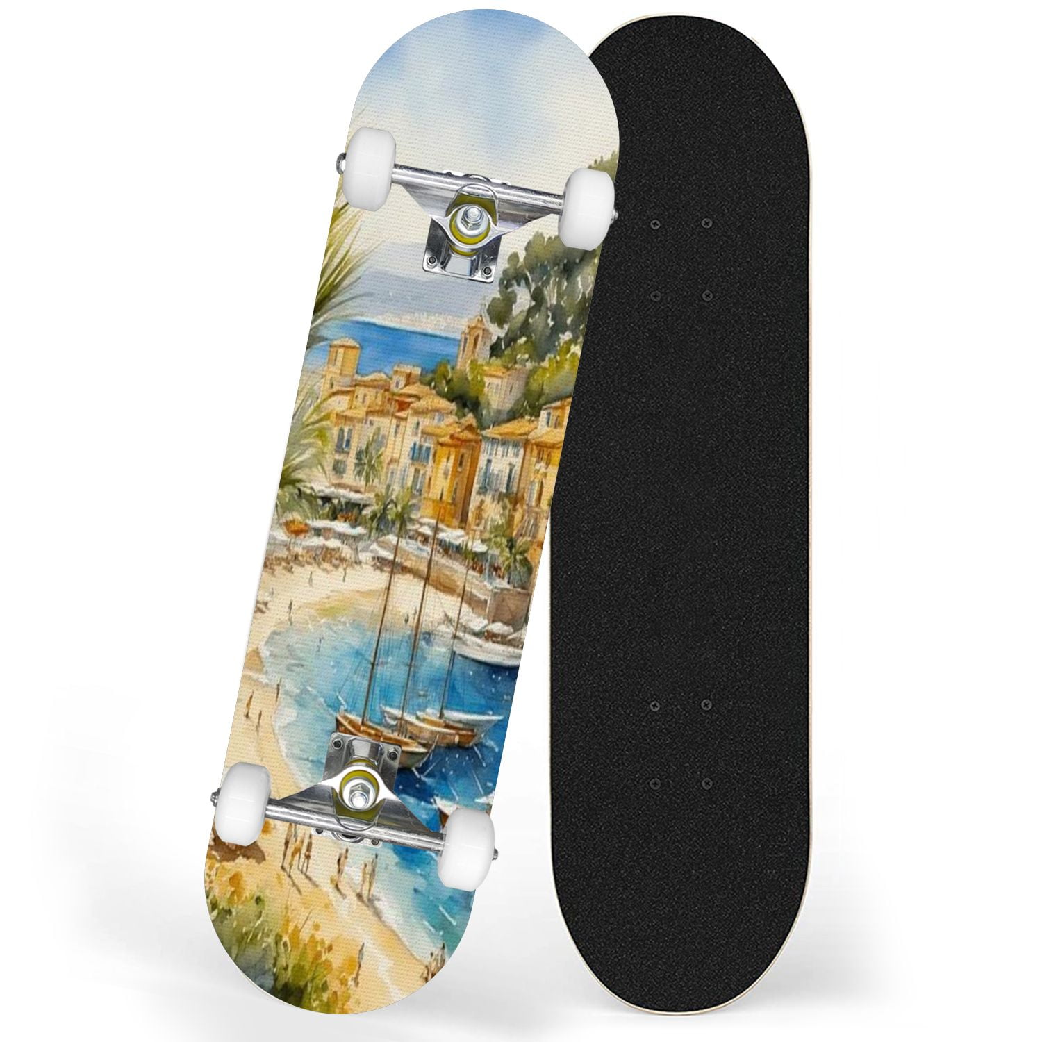 31'' Complete Skateboard 7 Layer Canadian Maple Double Kick Deck ...
