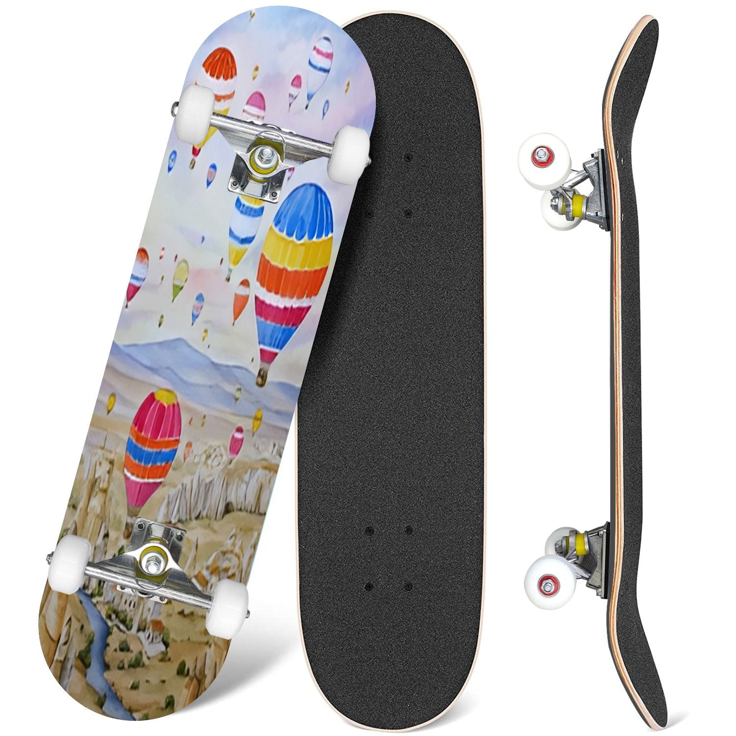 31'' Complete Skateboard 7 Layer Canadian Maple Double Kick Deck ...