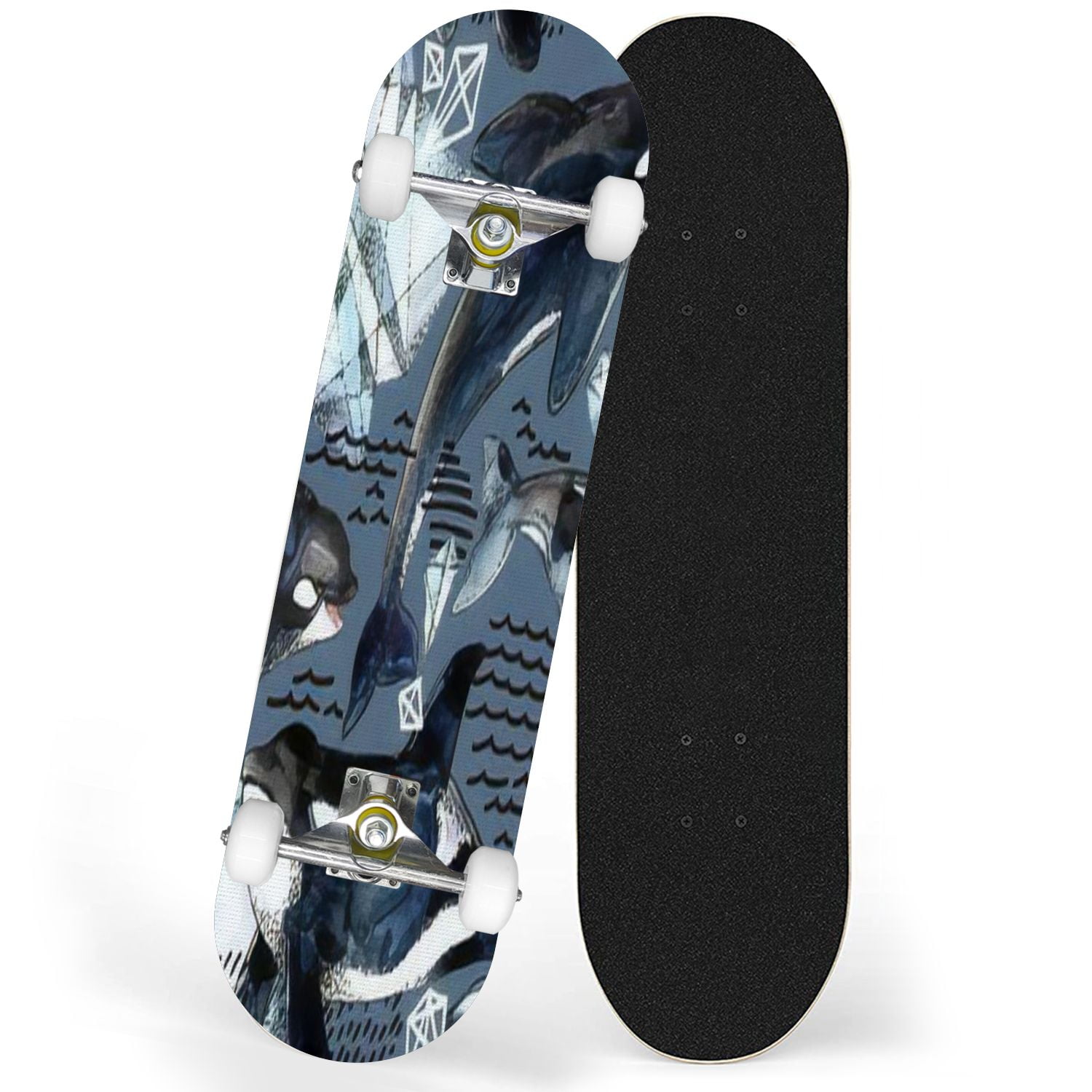 31'' Complete Skateboard 7 Layer Canadian Maple Double Kick Deck ...