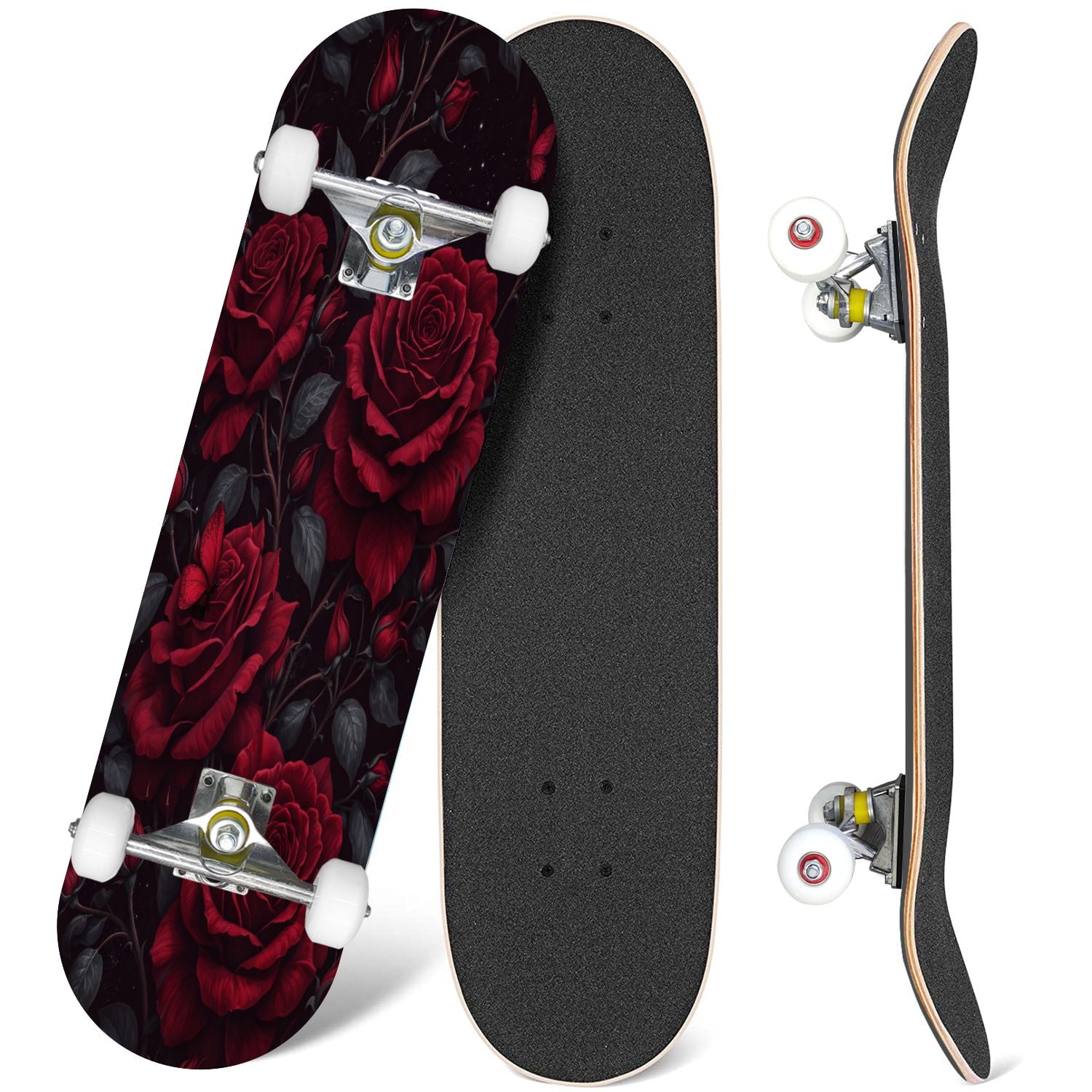 31'' Complete Skateboard 7 Layer Canadian Maple Double Kick Deck ...