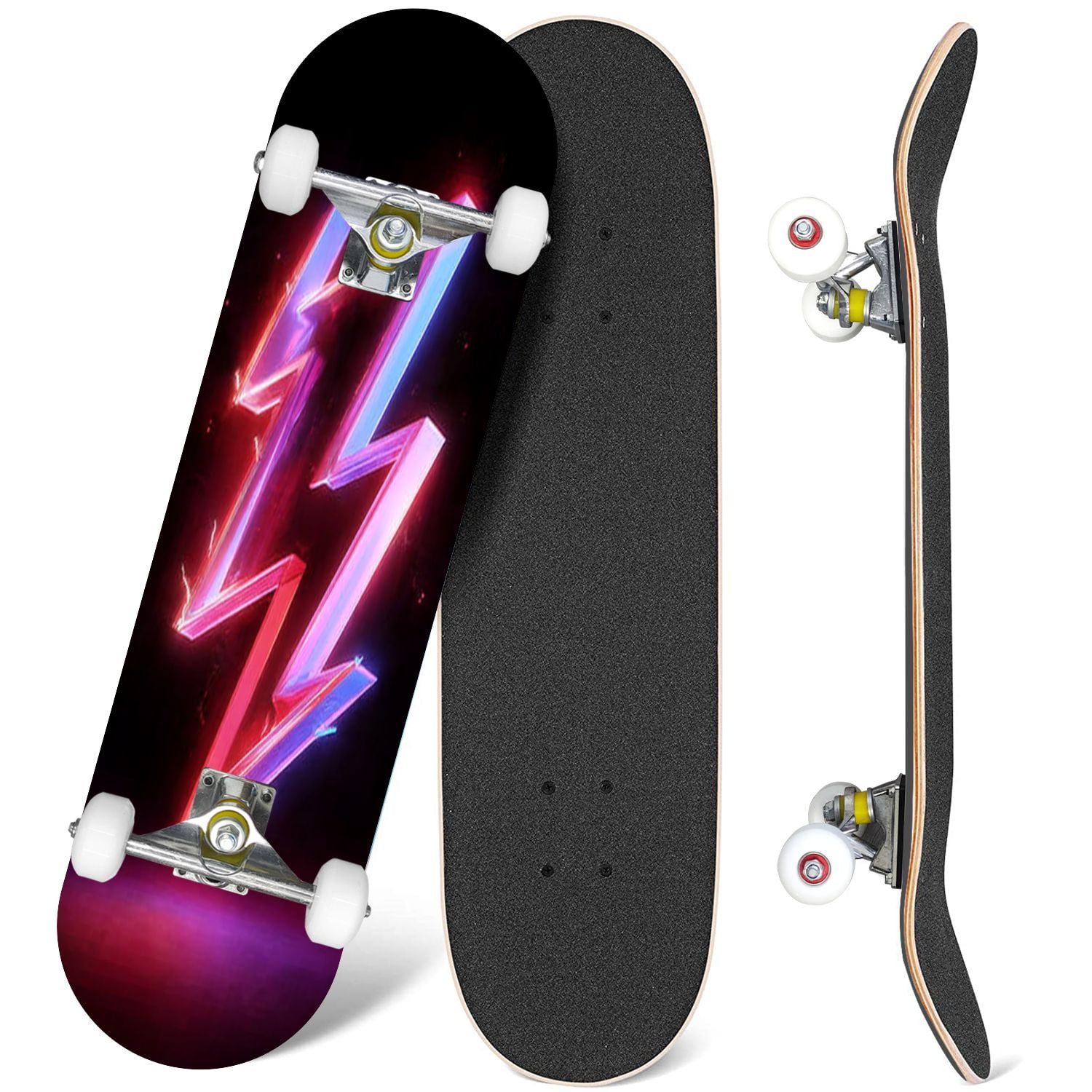 31'' Complete Skateboard 7 Layer Canadian Maple Double Kick Deck ...