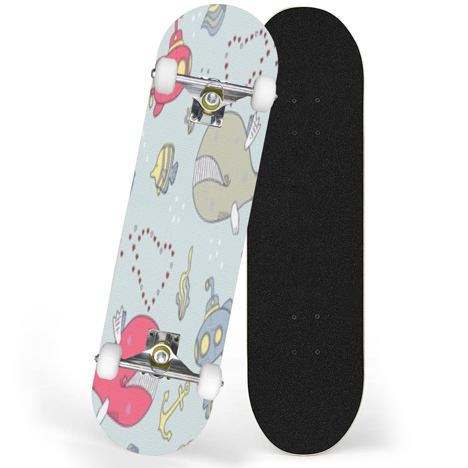 31'' Complete Skateboard 7 Layer Canadian Maple Double Kick Deck ...