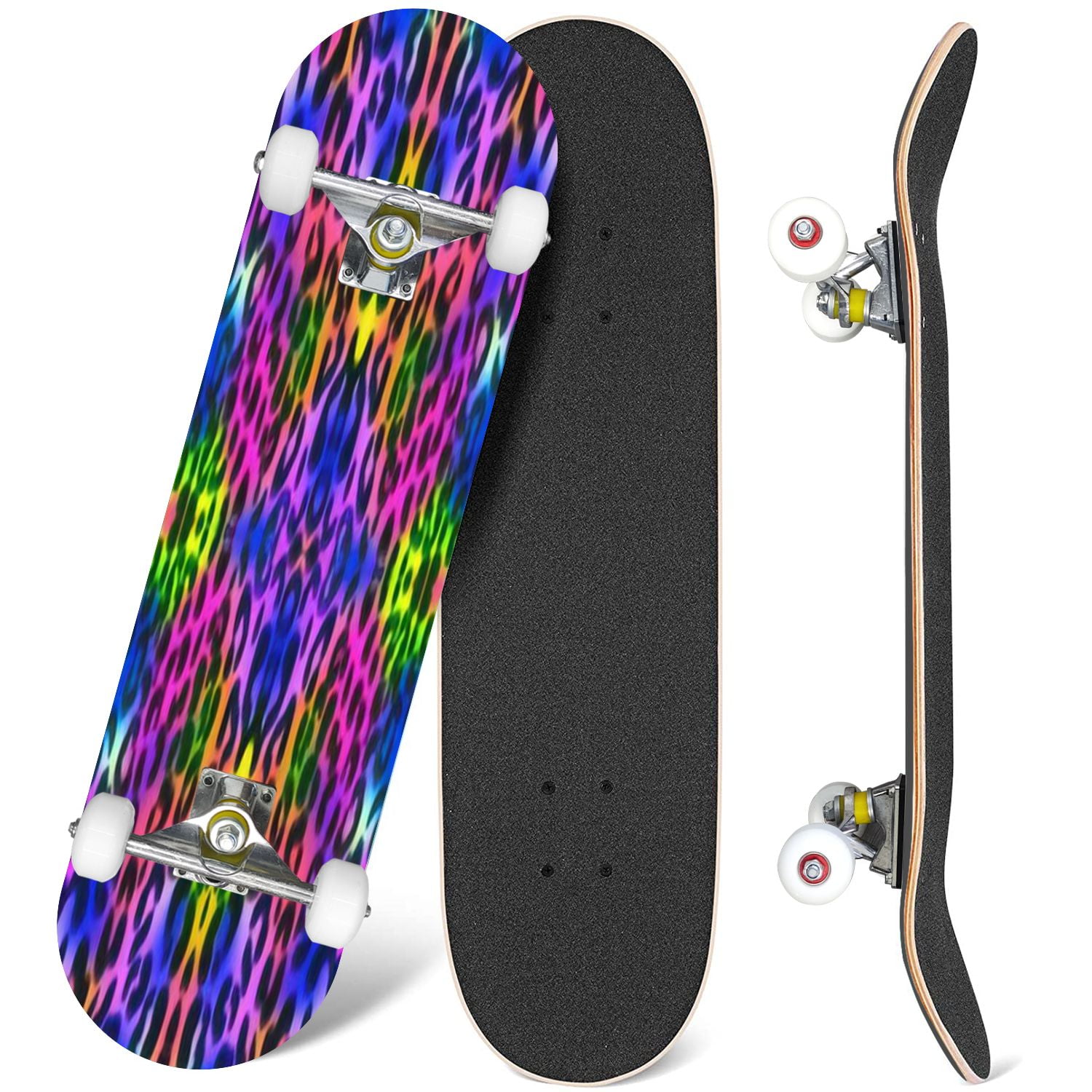 31'' Complete Skateboard 7 Layer Canadian Maple Double Kick Deck ...