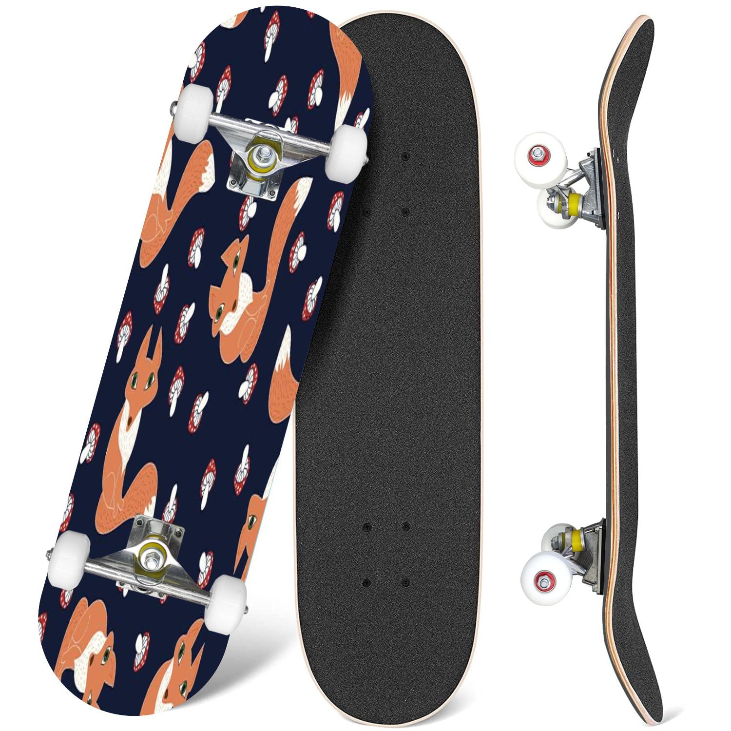 31'' Complete Skateboard 7 Layer Canadian Maple Double Kick Deck ...