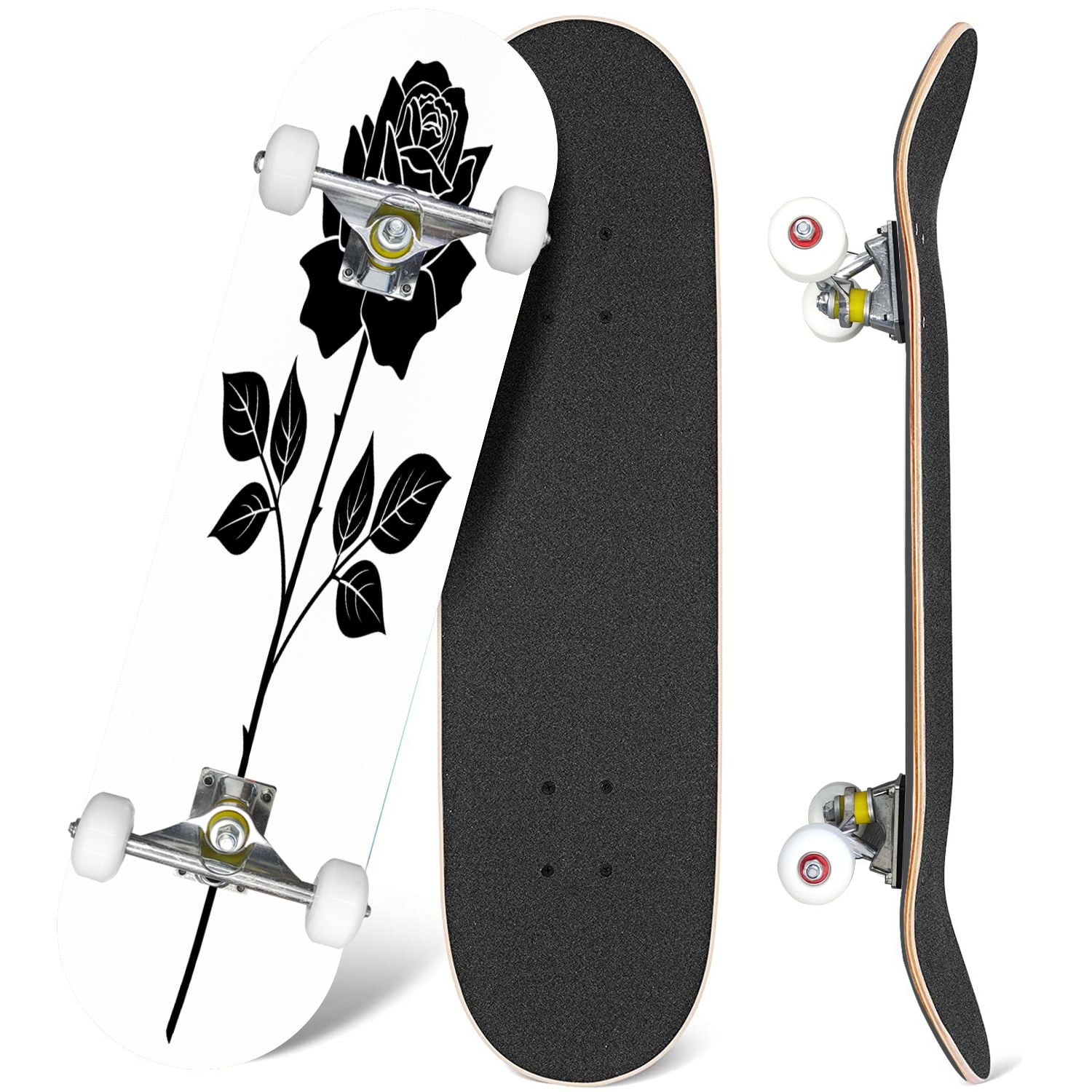 31'' Complete Skateboard 7 Layer Canadian Maple Double Kick Deck ...