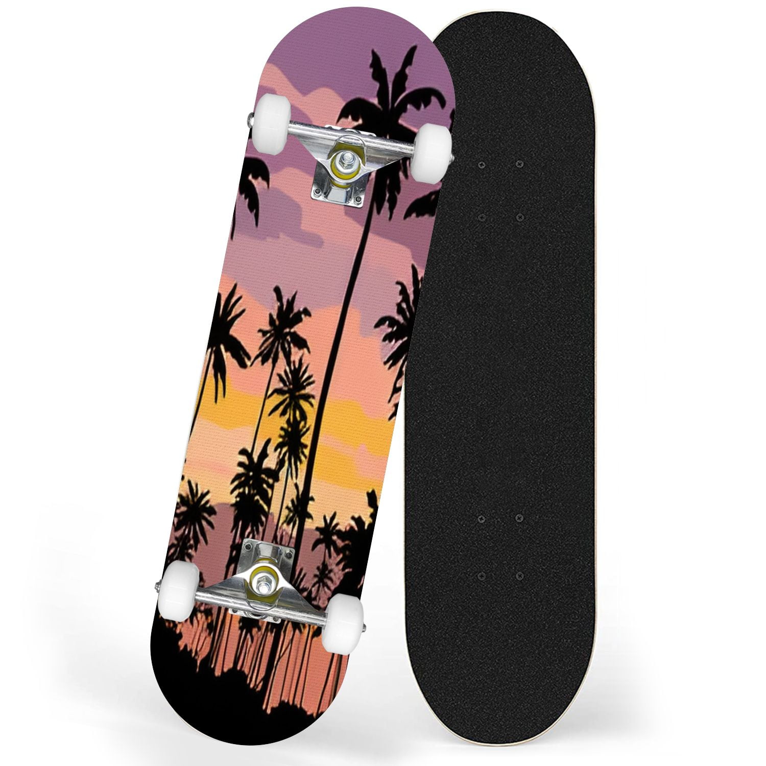 31'' Complete Skateboard 7 Layer Canadian Maple Double Kick Deck ...