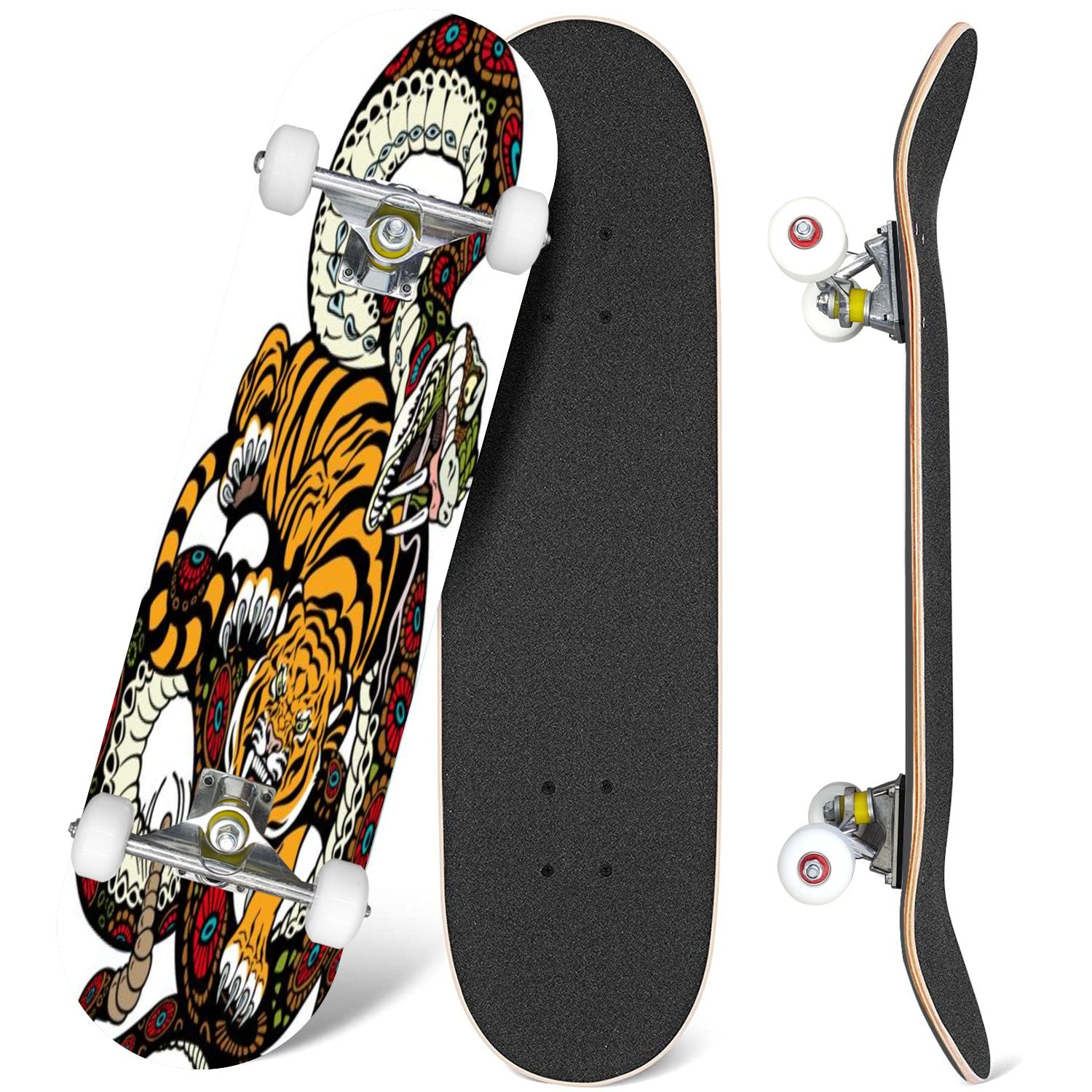 31'' Complete Skateboard 7 Layer Canadian Maple Double Kick Deck ...