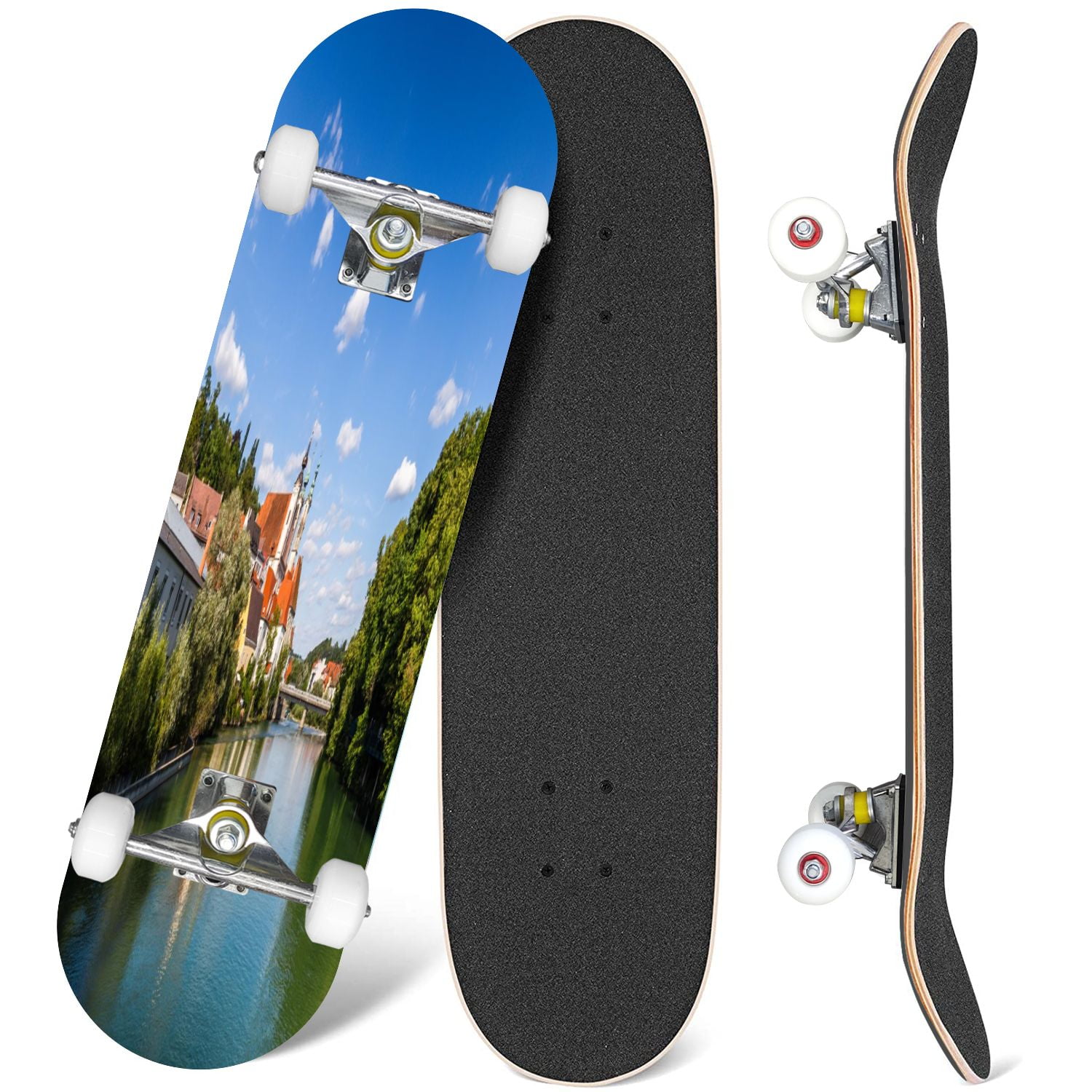 31'' Complete Skateboard 7 Layer Canadian Maple Double Kick Deck Skateboards steyr town austria ...