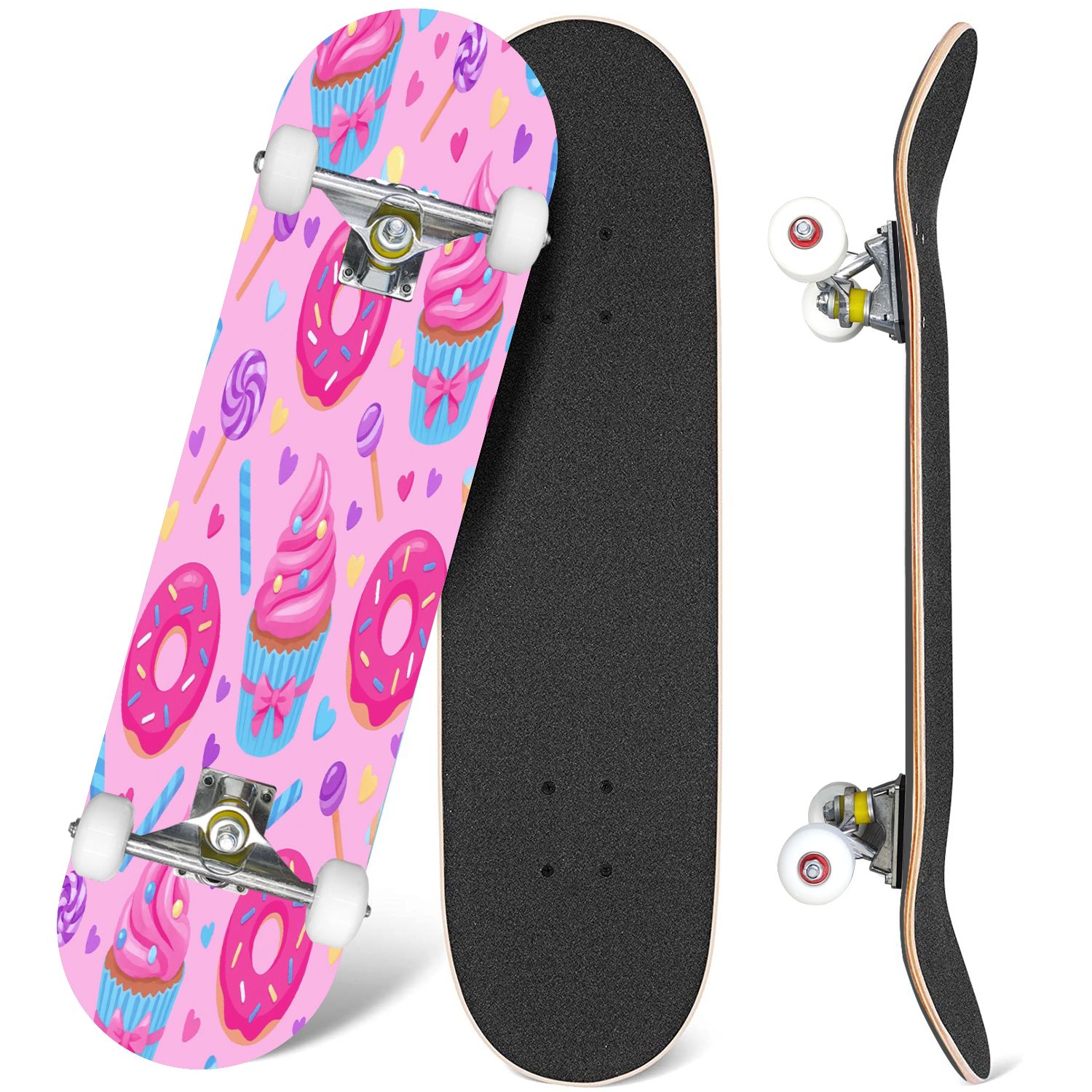 31'' Complete Skateboard 7 Layer Canadian Maple Double Kick Deck ...