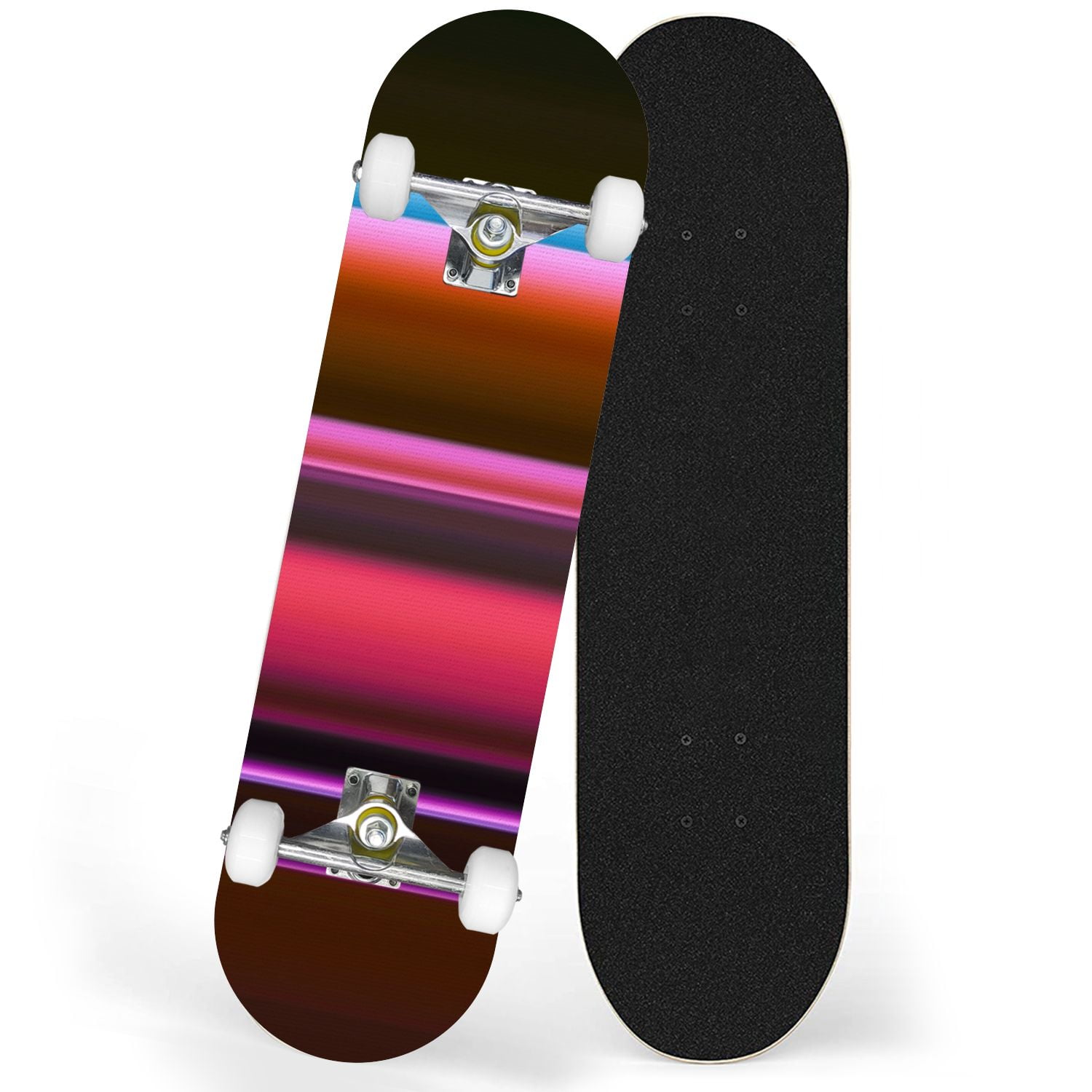 31'' Complete Skateboard for Kids 7 Layer Canadian Maple Double Kick ...