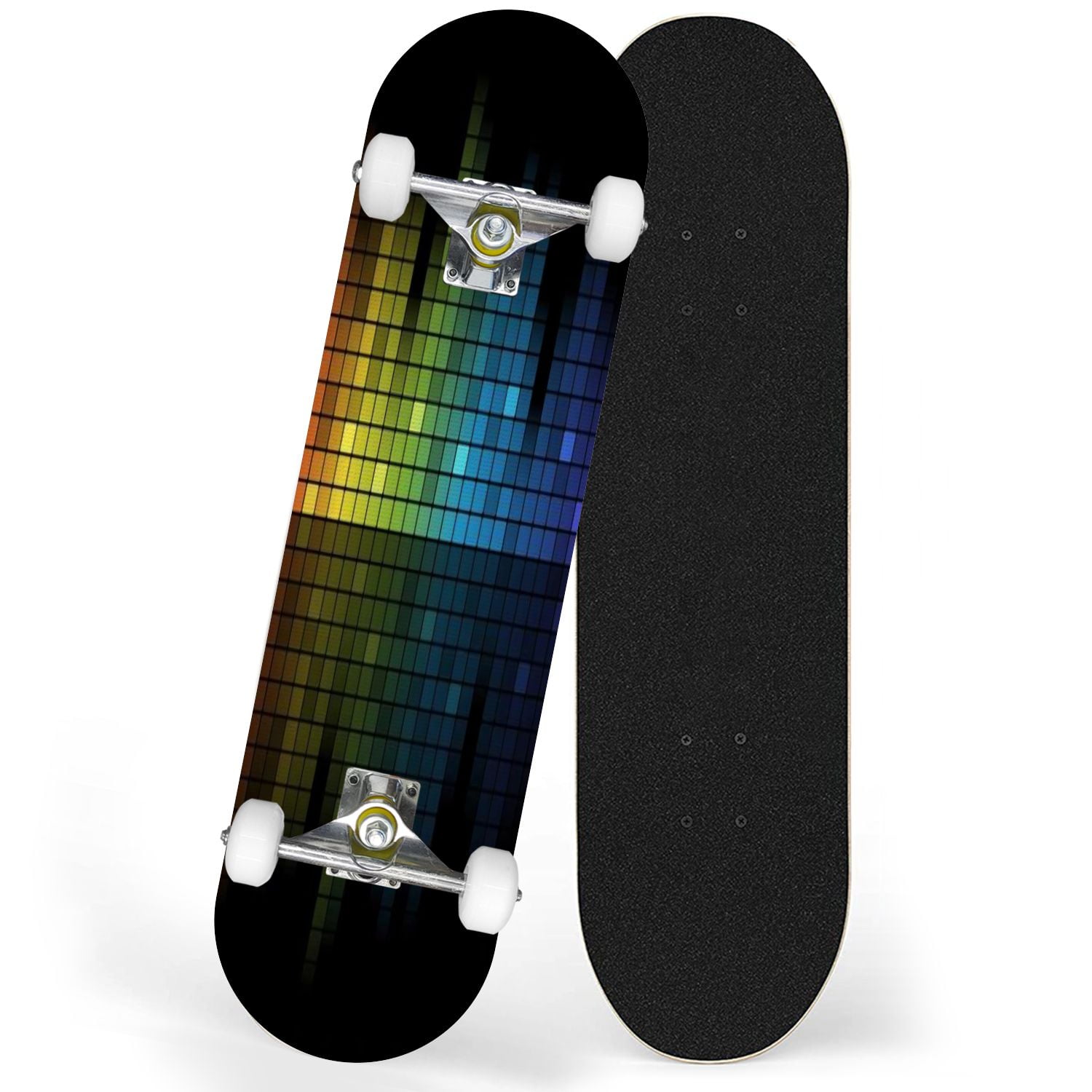 31'' Complete Skateboard for Kids 7 Layer Canadian Maple Double Kick ...