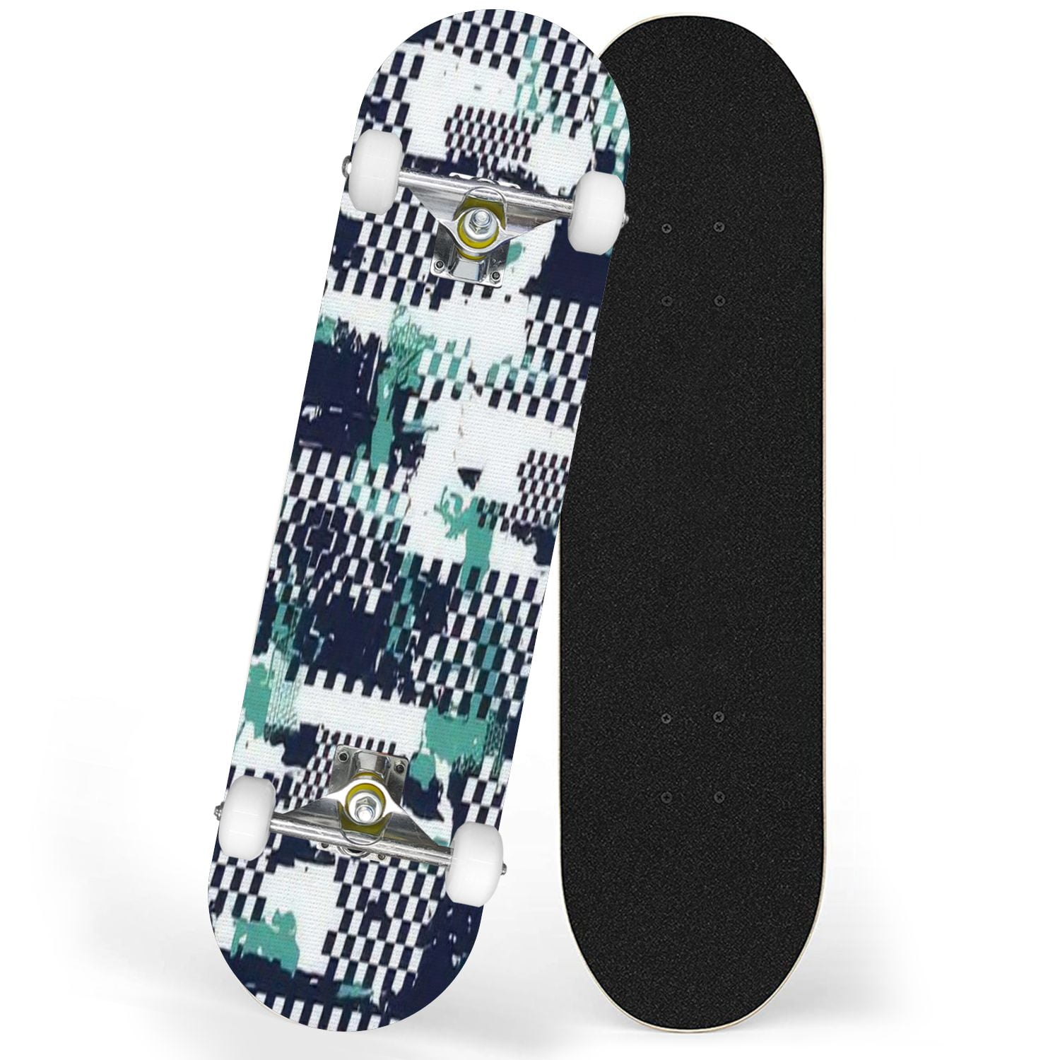 31'' Complete Skateboard for Kids 7 Layer Canadian Maple Double Kick ...