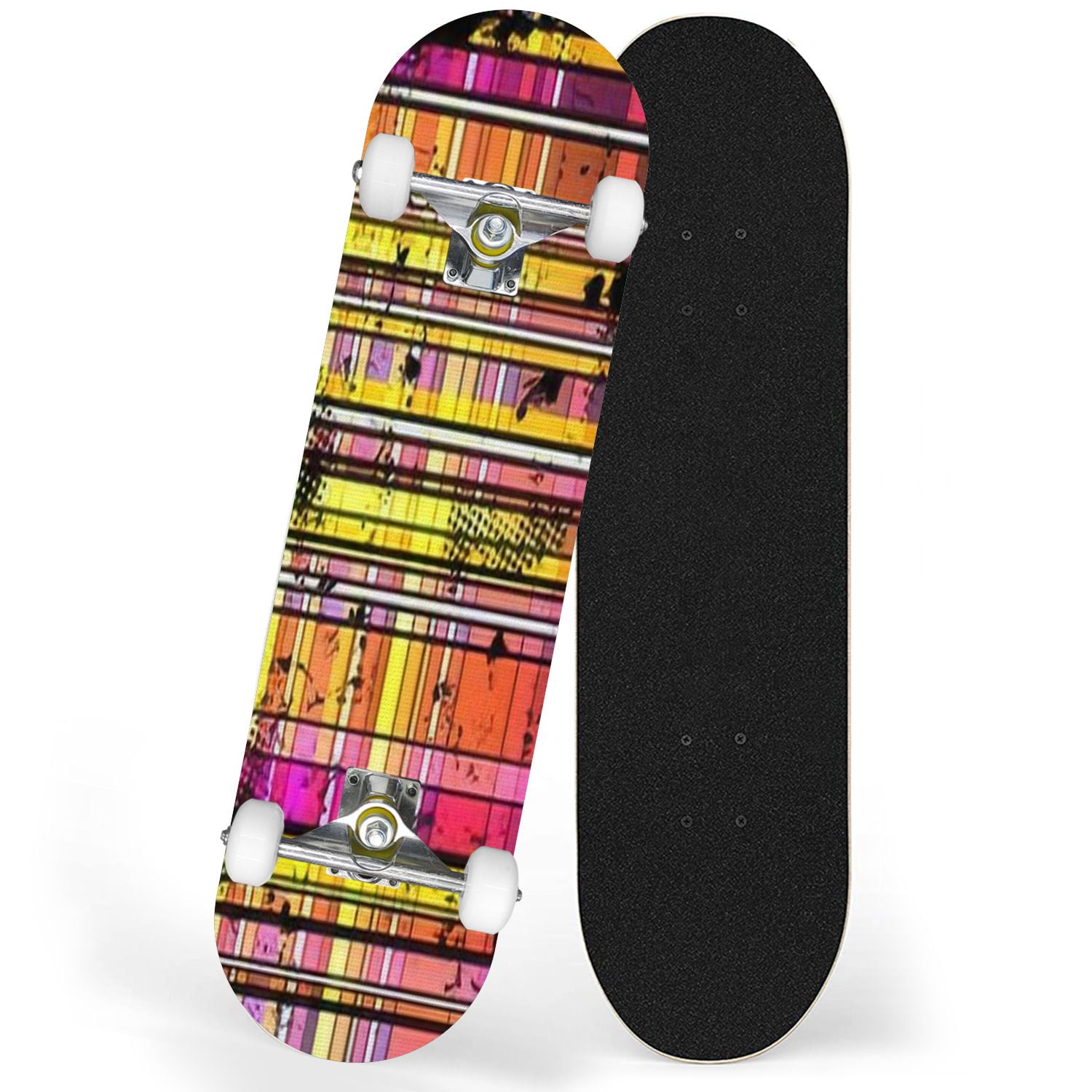 31'' Complete Skateboard for Kids 7 Layer Canadian Maple Double Kick ...