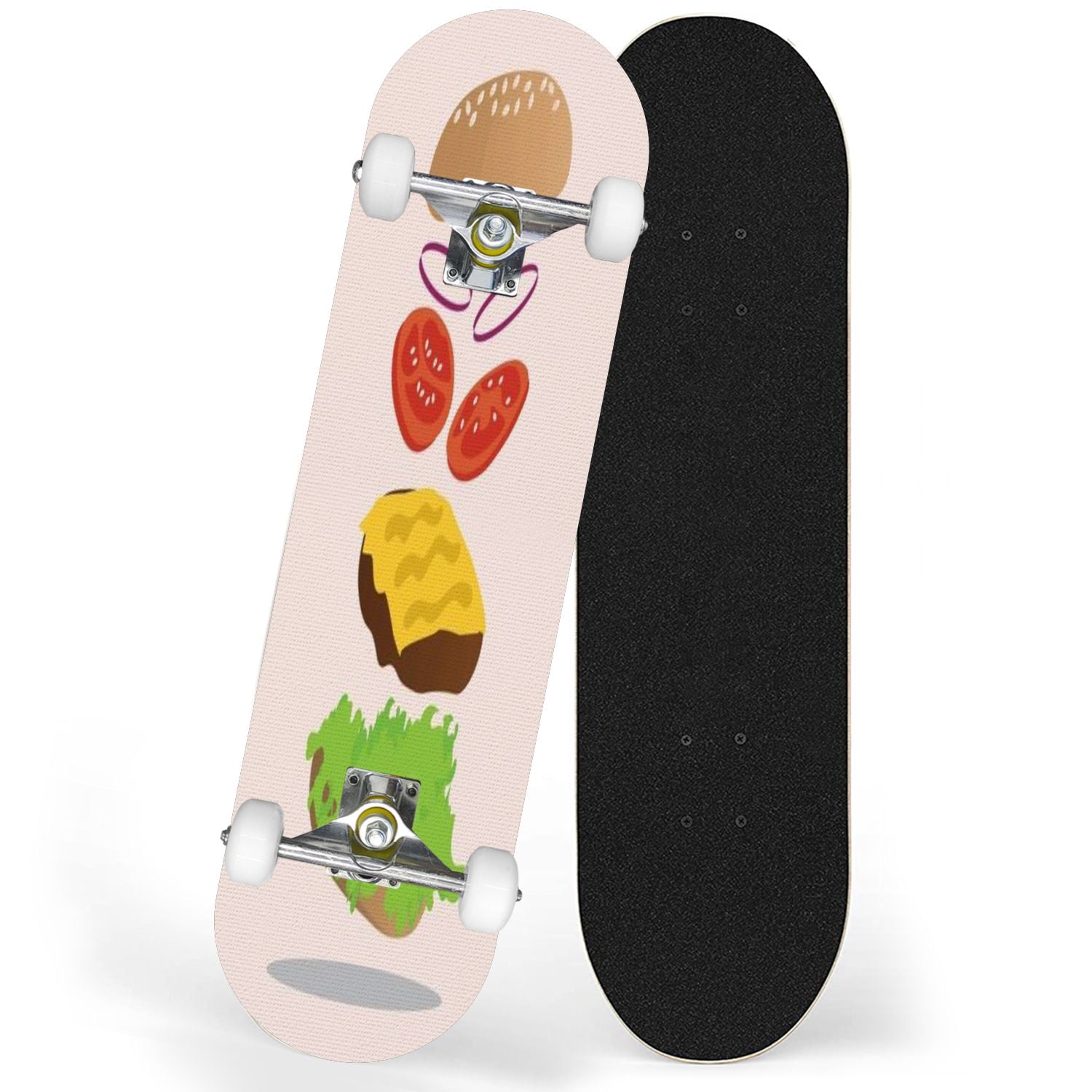 31'' Complete Skateboard for Kids 7 Layer Canadian Maple Double Kick ...