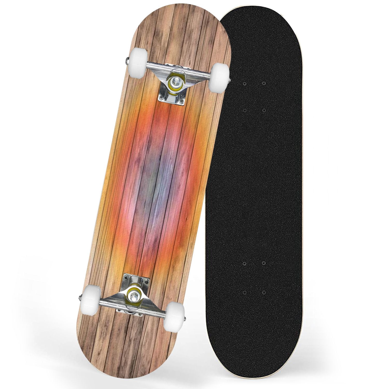 31'' Complete Skateboard for Kids 7 Layer Canadian Maple Double Kick ...