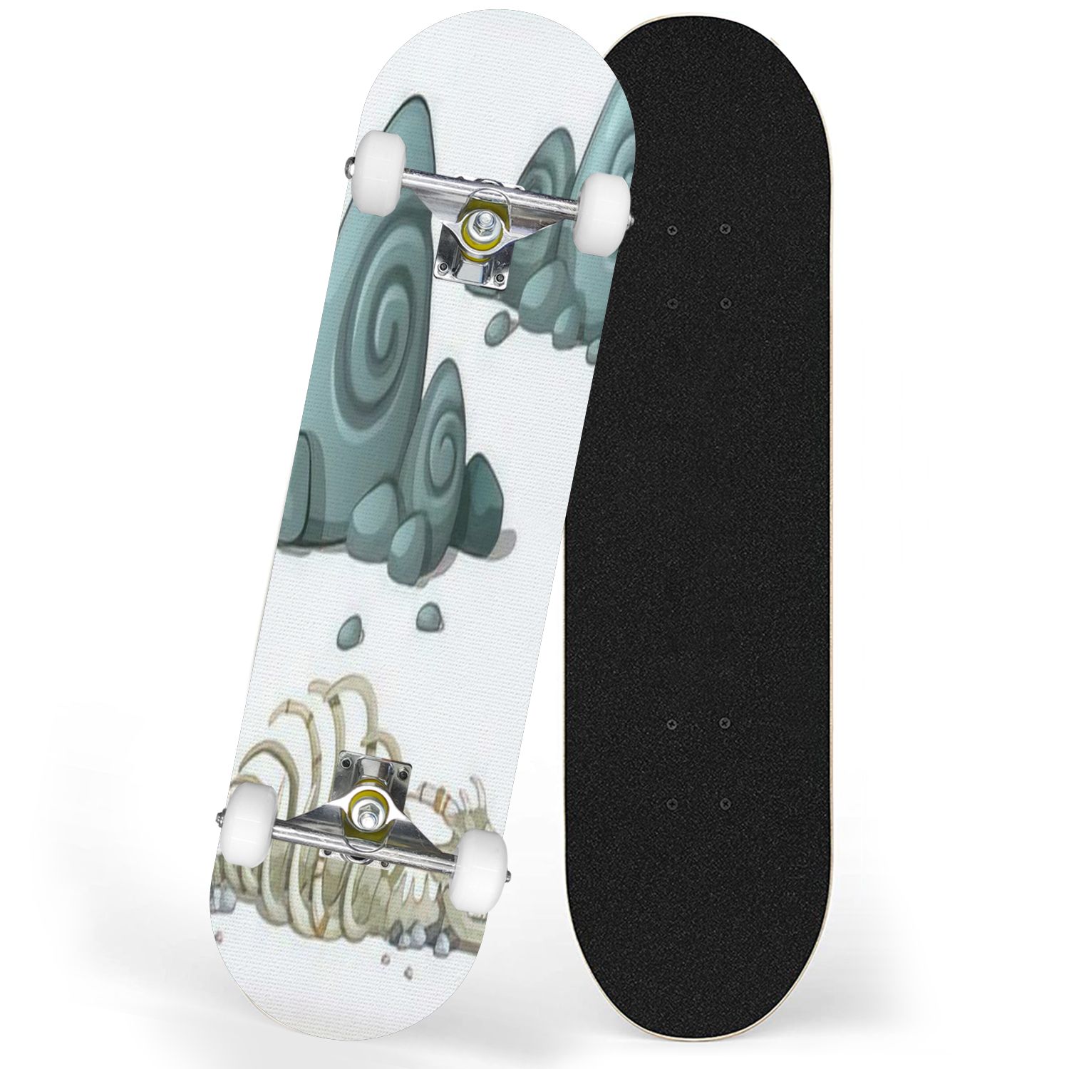 31'' Complete Skateboard for Kids 7 Layer Canadian Maple Double Kick ...