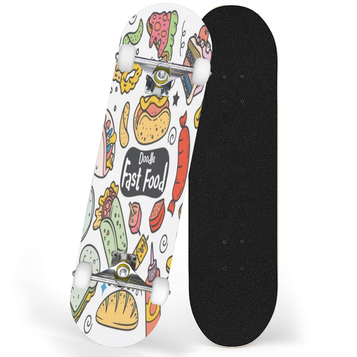 31'' Complete Skateboard for Kids 7 Layer Canadian Maple Double Kick ...