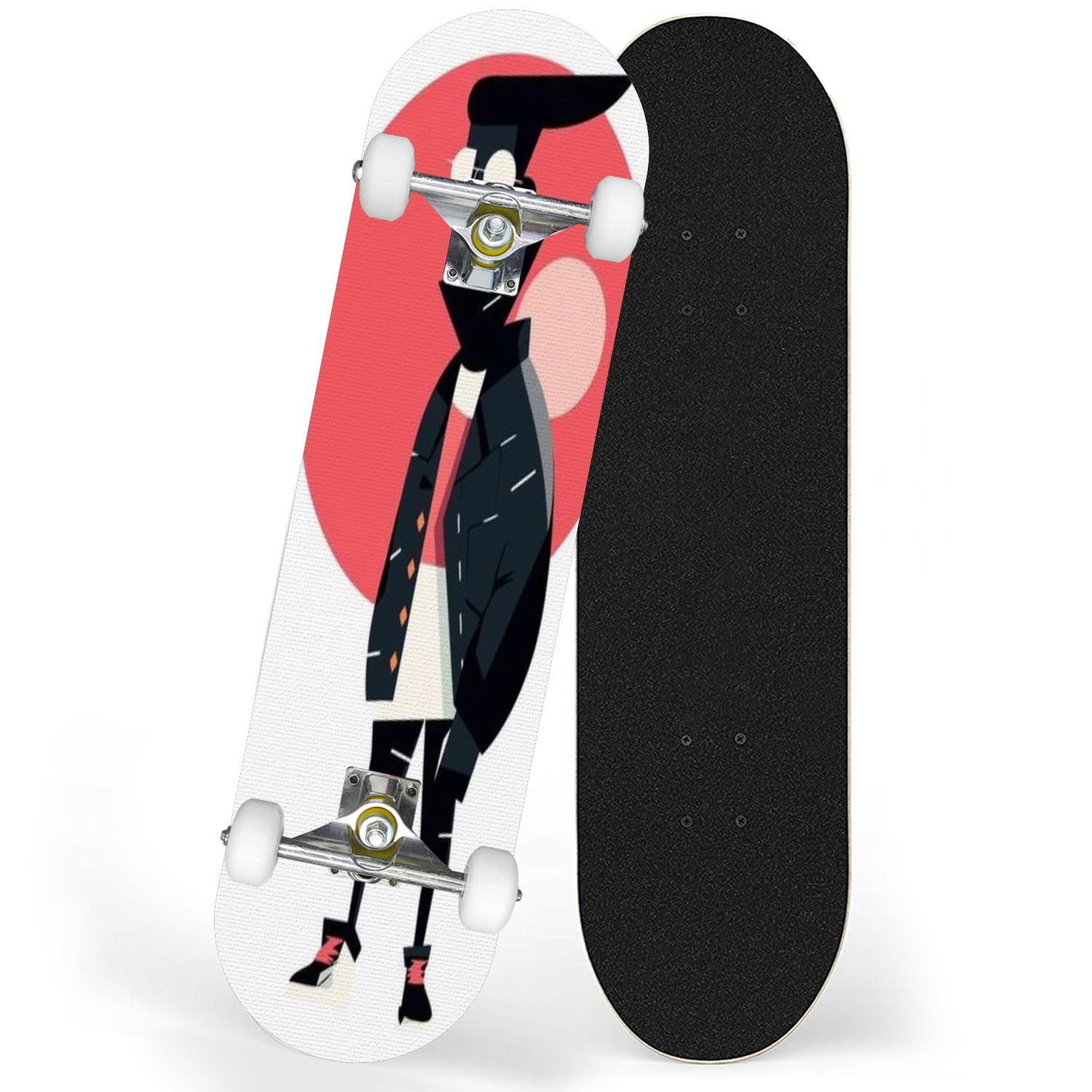 31'' Complete Skateboard for Kids 7 Layer Canadian Maple Double Kick ...