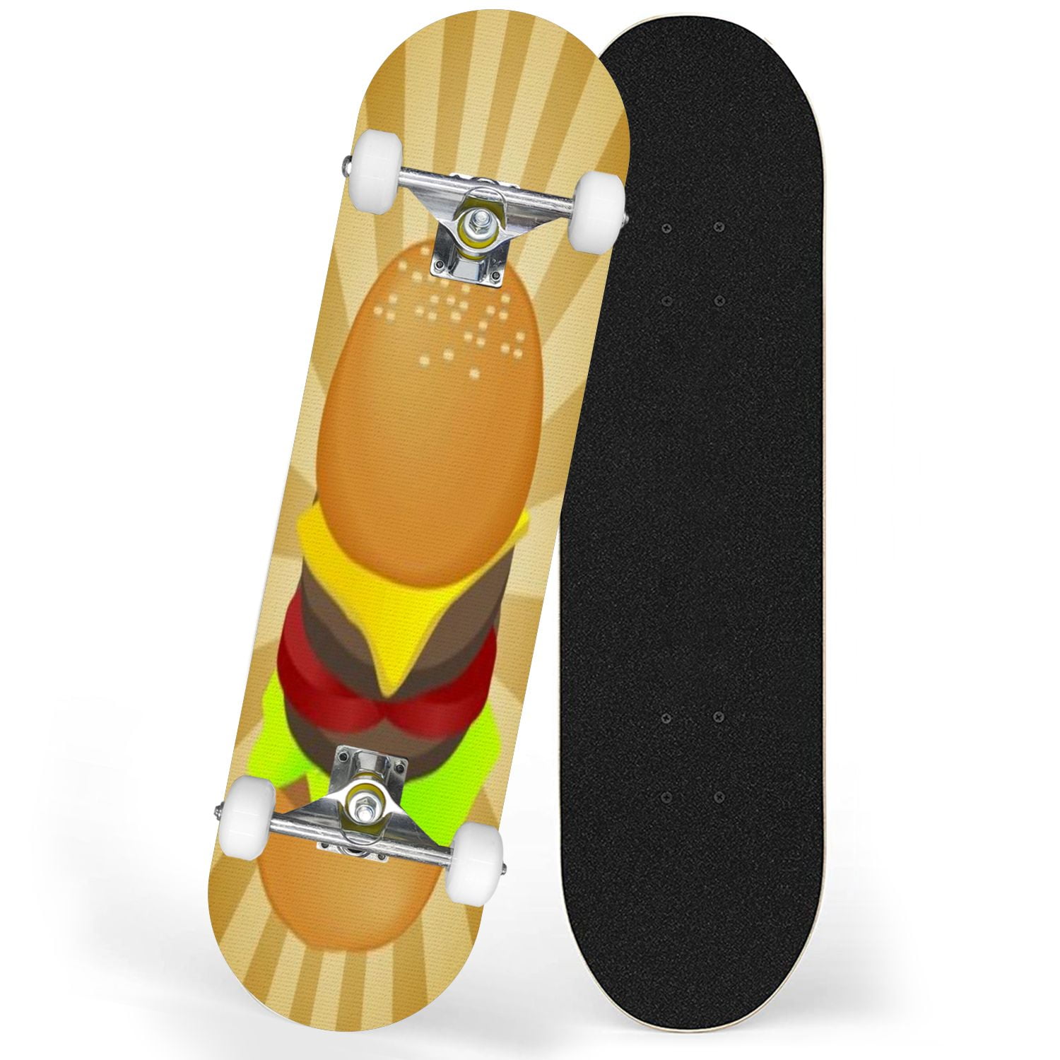 31'' Complete Skateboard for Kids 7 Layer Canadian Maple Double Kick ...
