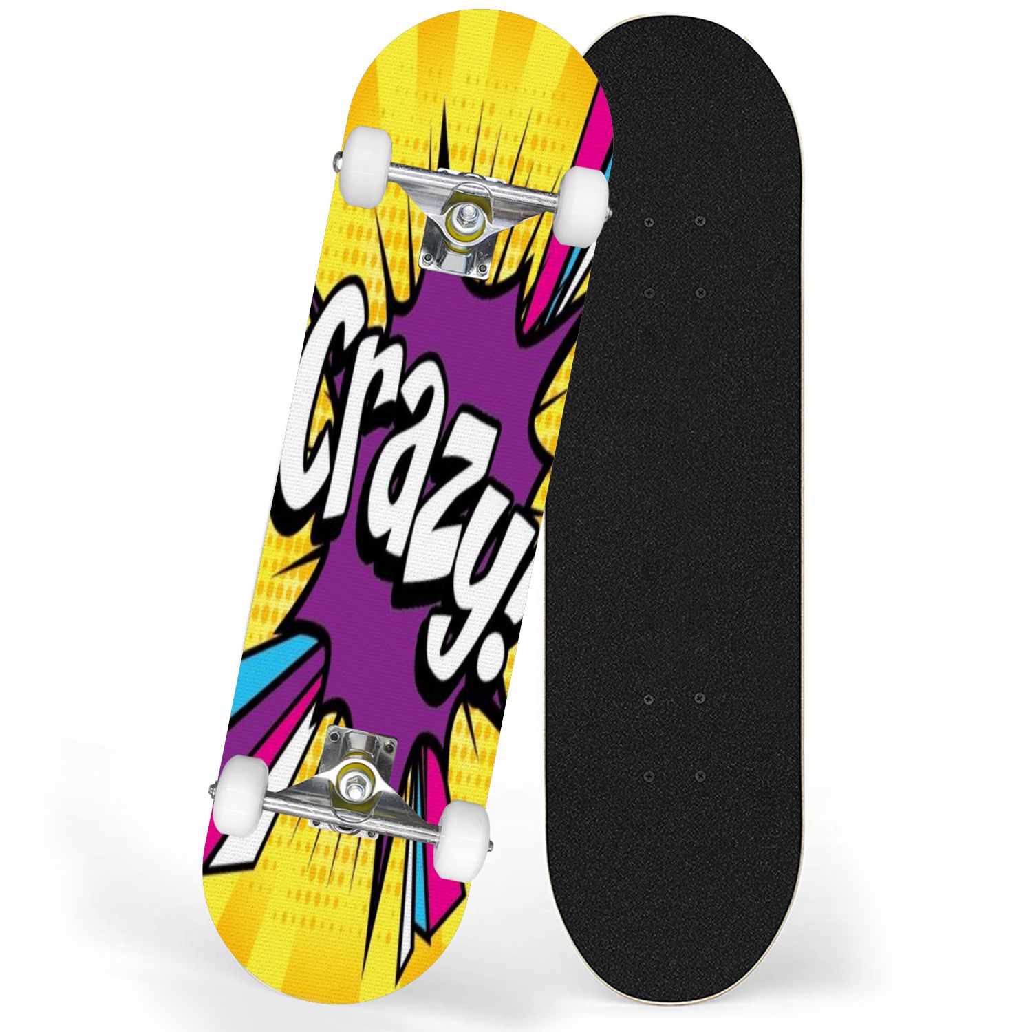 31'' Complete Skateboard for Kids 7 Layer Canadian Maple Double Kick ...
