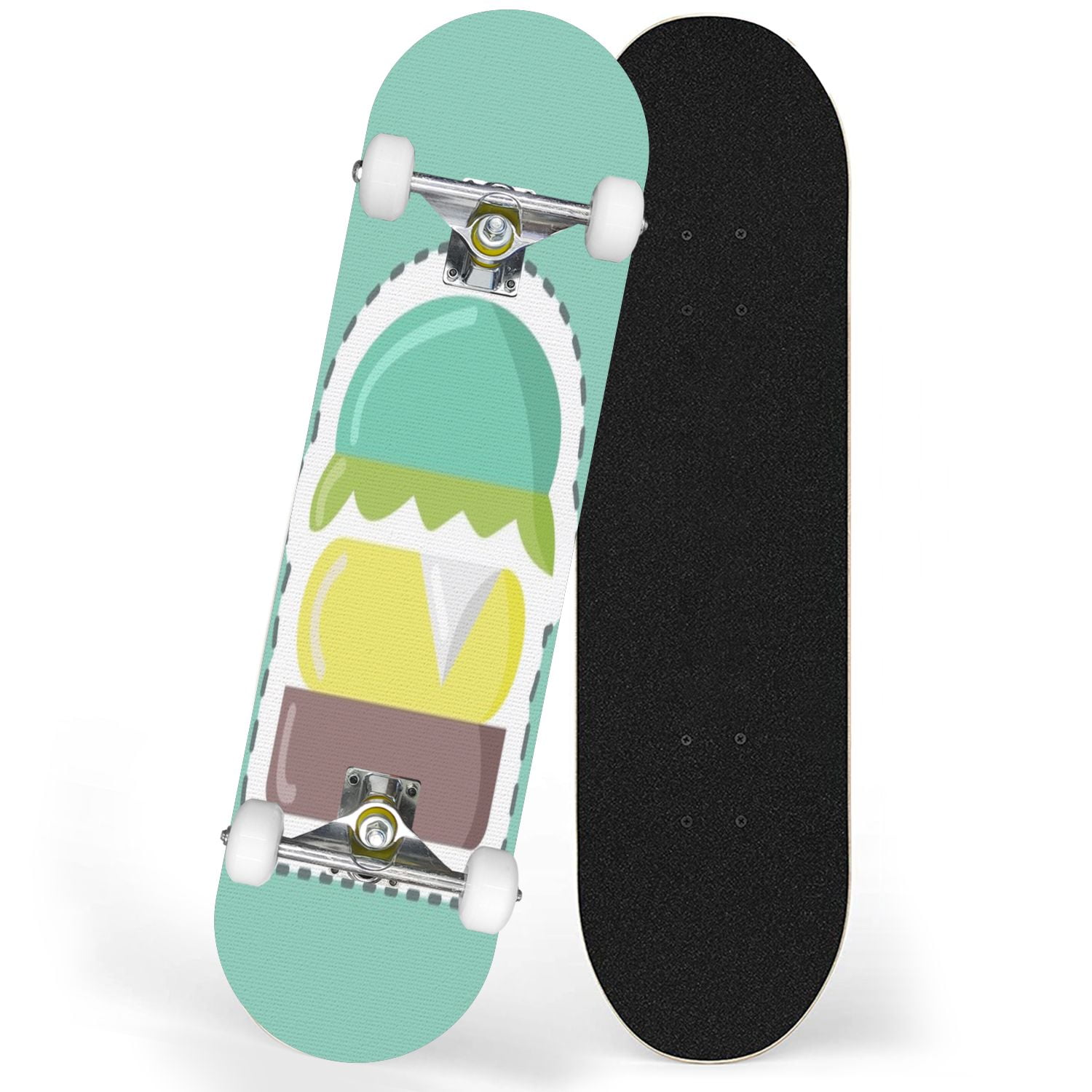 31'' Complete Skateboard for Kids 7 Layer Canadian Maple Double Kick ...