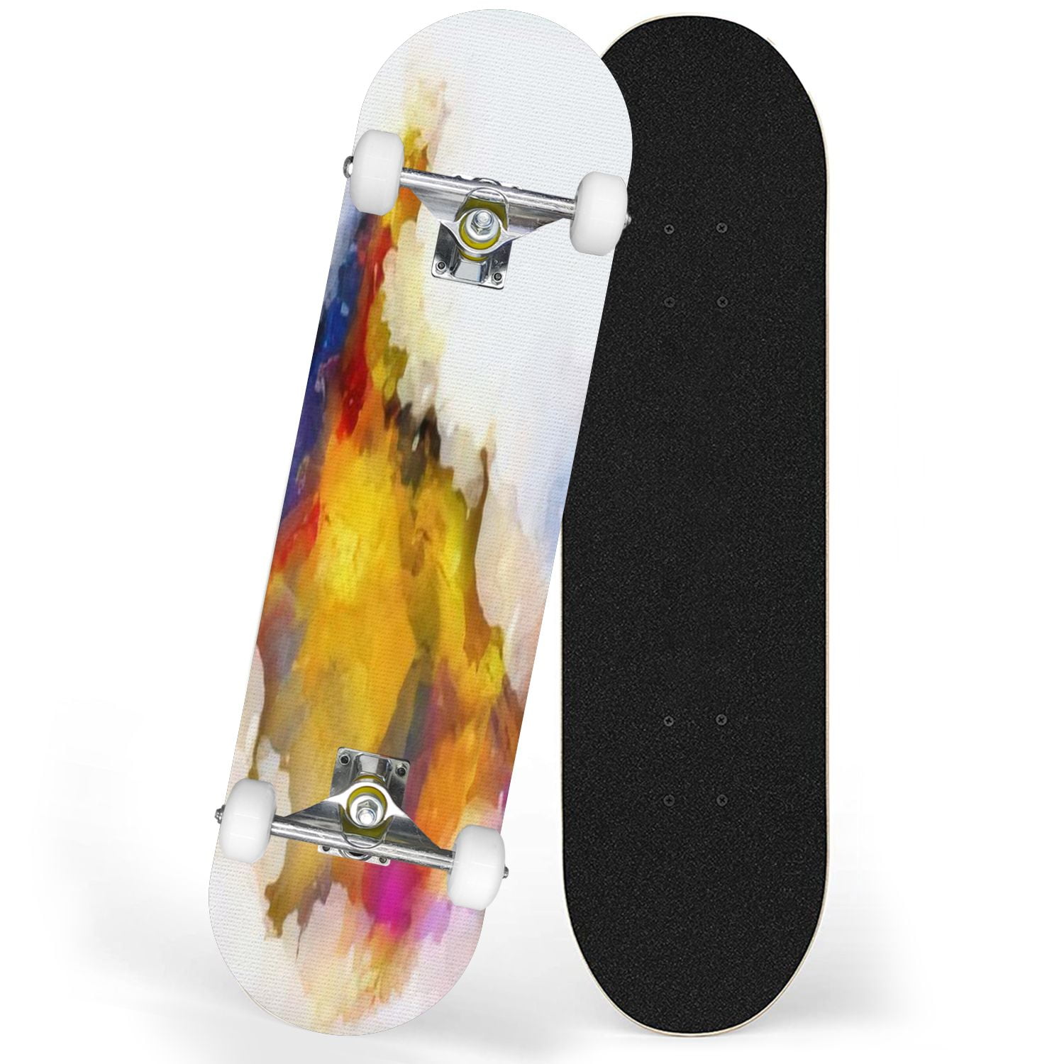 31'' Complete Skateboard for Kids 7 Layer Canadian Maple Double Kick ...