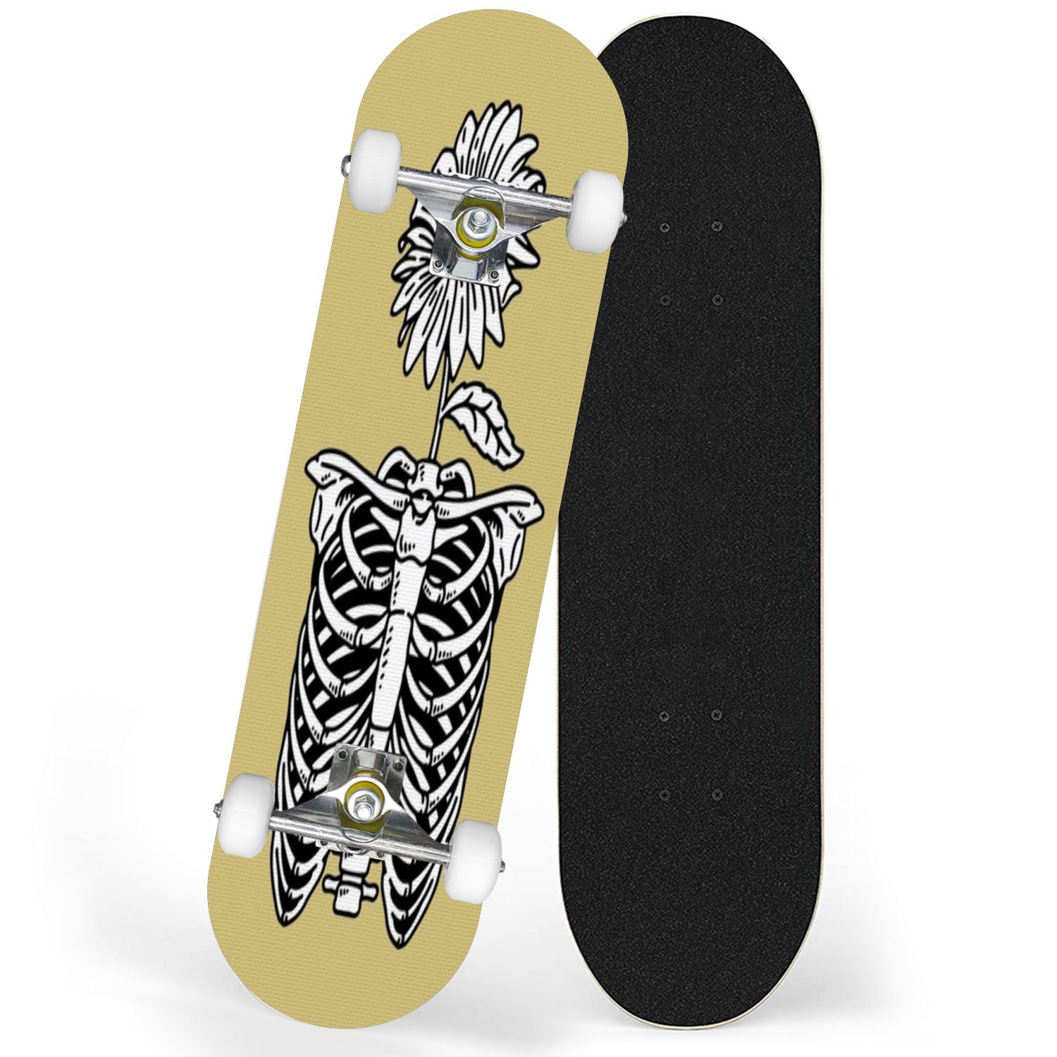 31'' Complete Skateboard for Kids 7 Layer Canadian Maple Double Kick ...