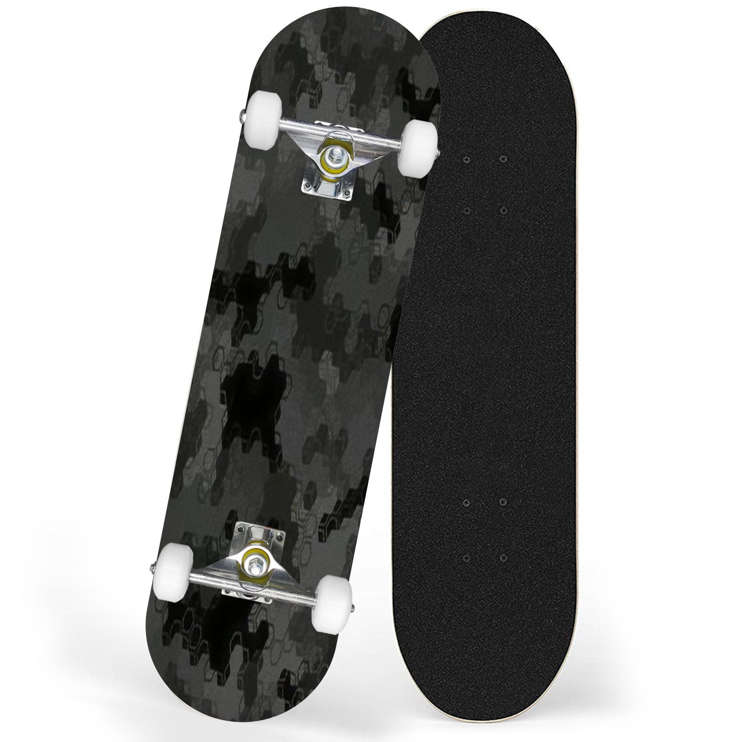 31'' Complete Skateboard for Kids 7 Layer Canadian Maple Double Kick ...