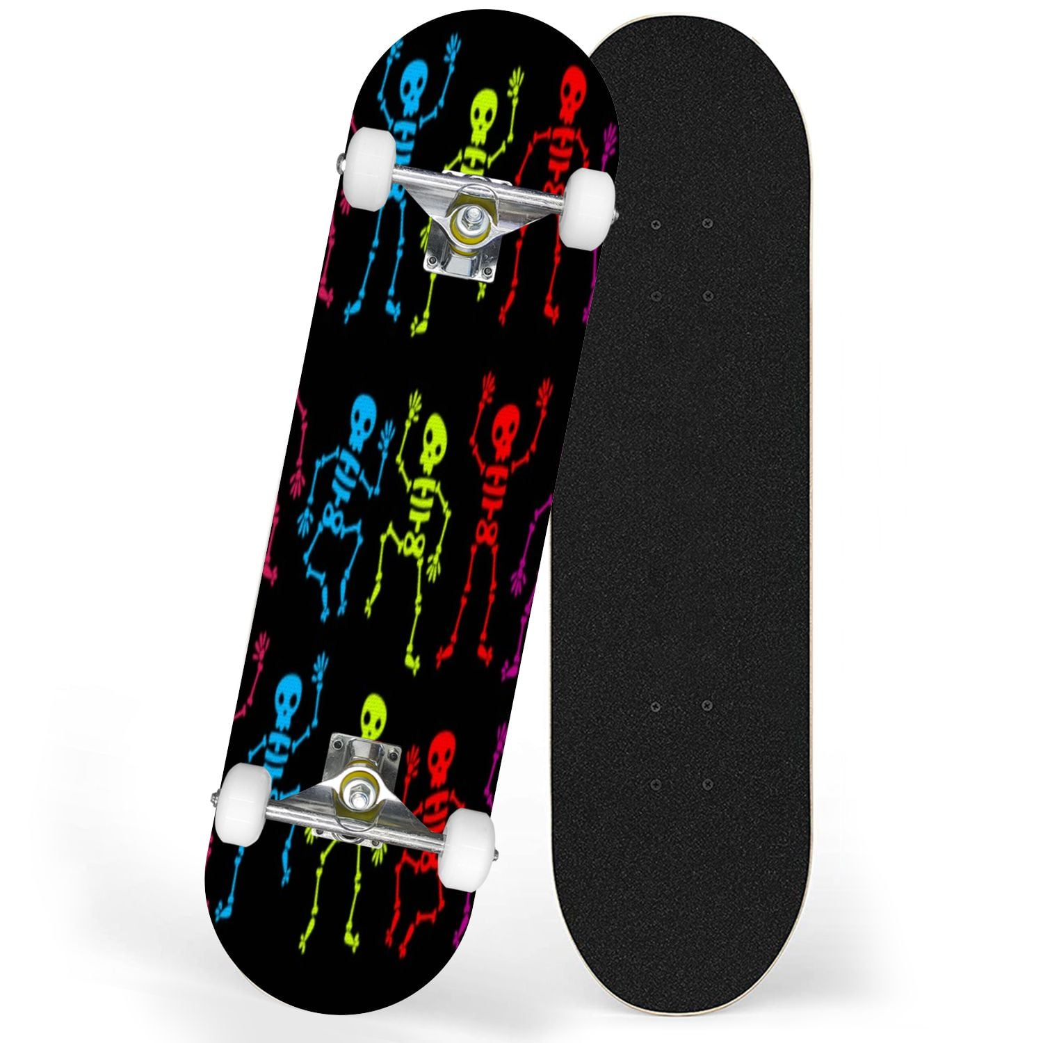31'' Complete Skateboard for Kids 7 Layer Canadian Maple Double Kick ...