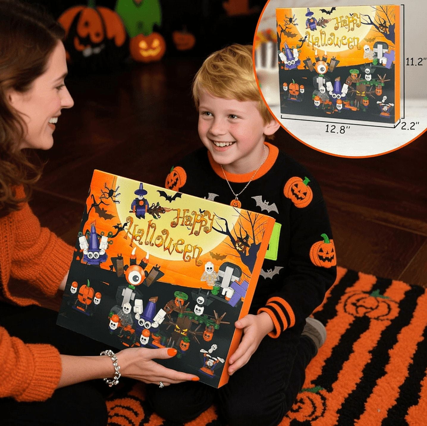 31-Day Halloween Advent Calendar 2025 Building Blocks Set Spooky ...