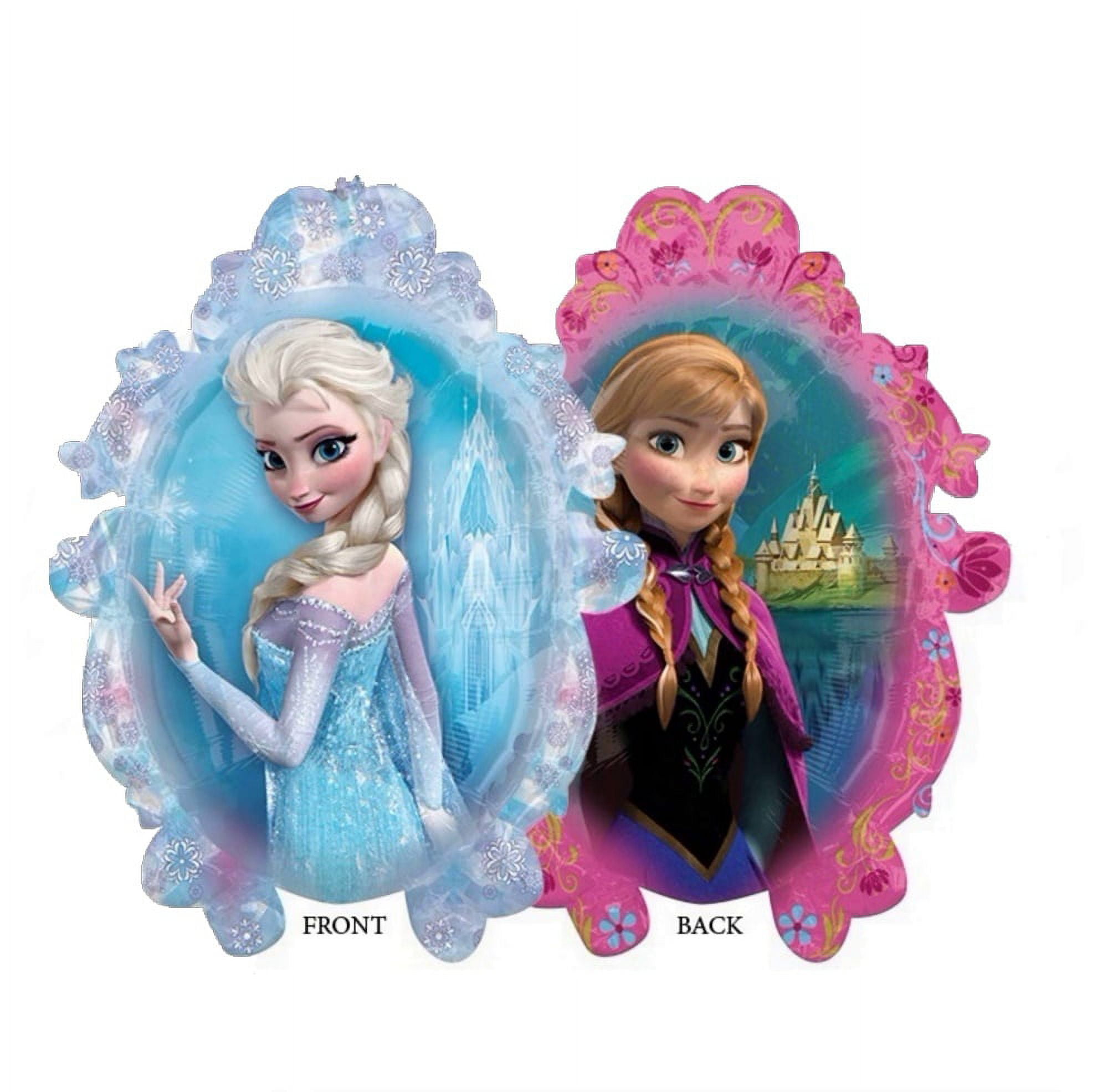 31" Disney Frozen Elsa Anna Mirror Shaped Foil Balloon - Walmart.com