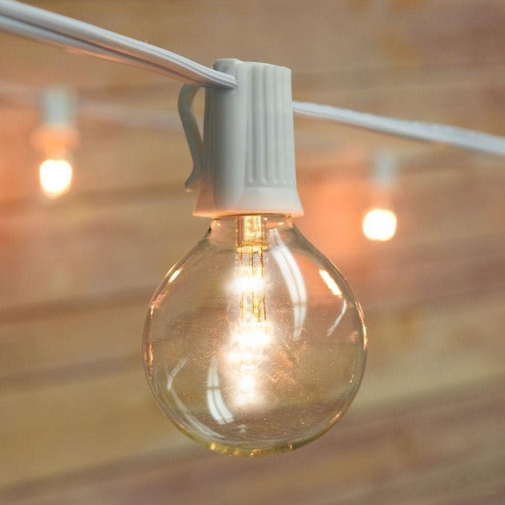 31 FT Shatterproof Light Bulb LED Outdoor Patio String Light Set, 10 ...