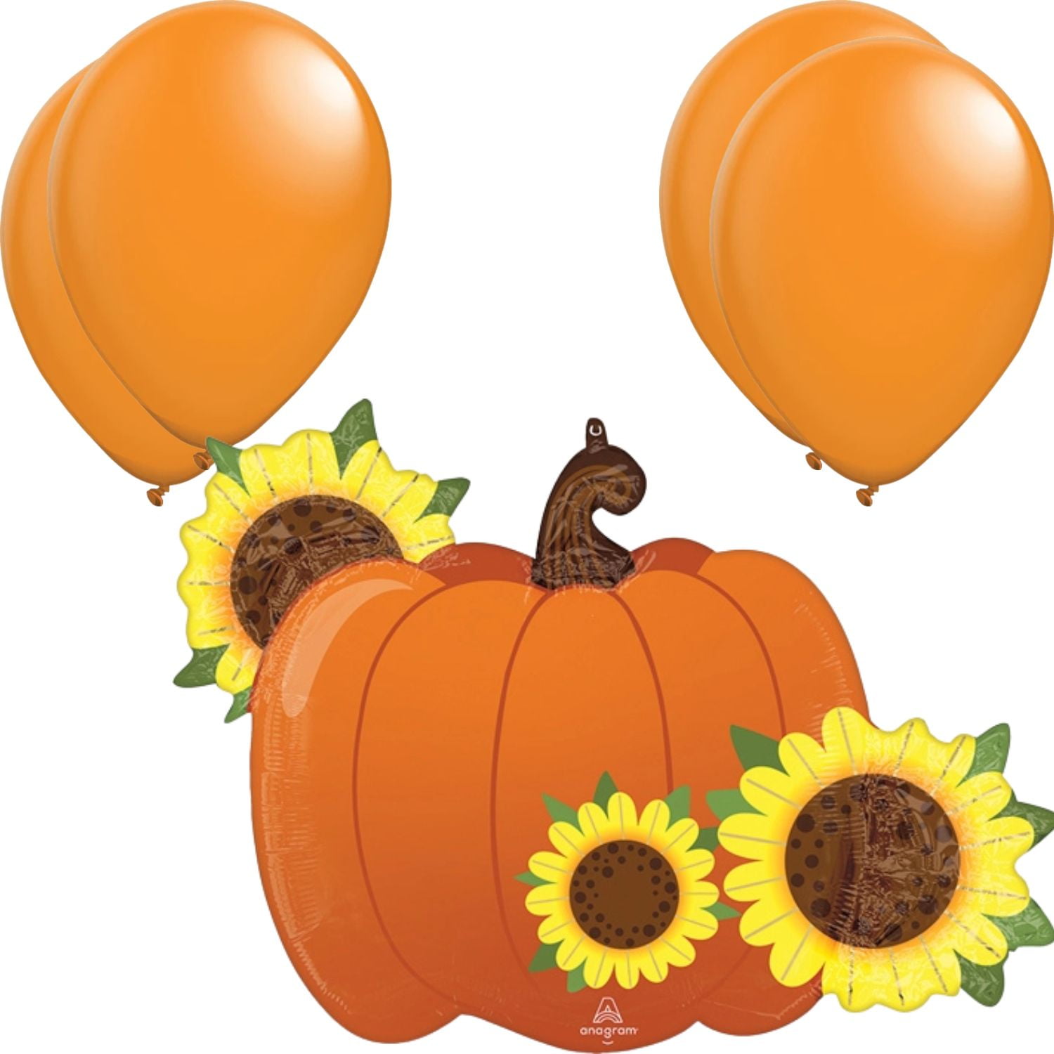 31" Fall Pumpkin Sunflowers Balloon with 4 Latex Balloons – Autumn ...