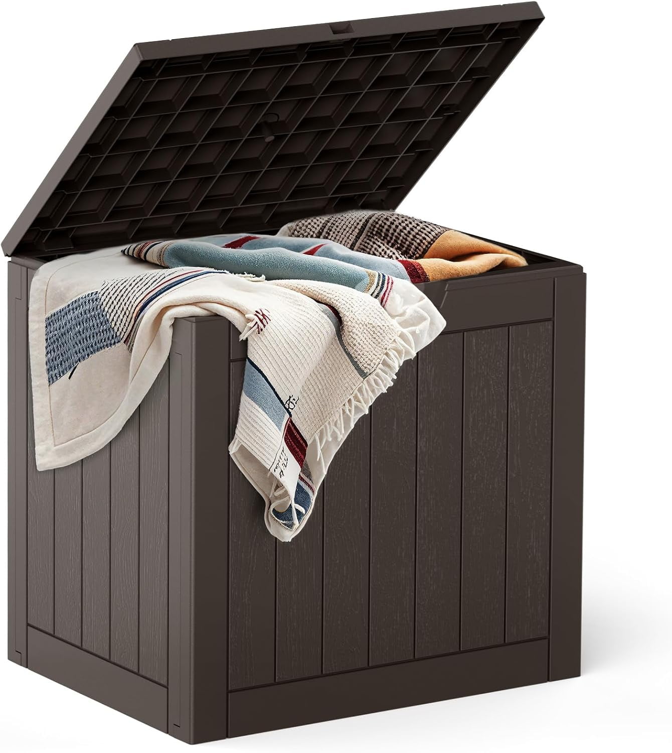 31 Gallon Deck Box, Lockable Outdoor Storage Box for Outside Use ...