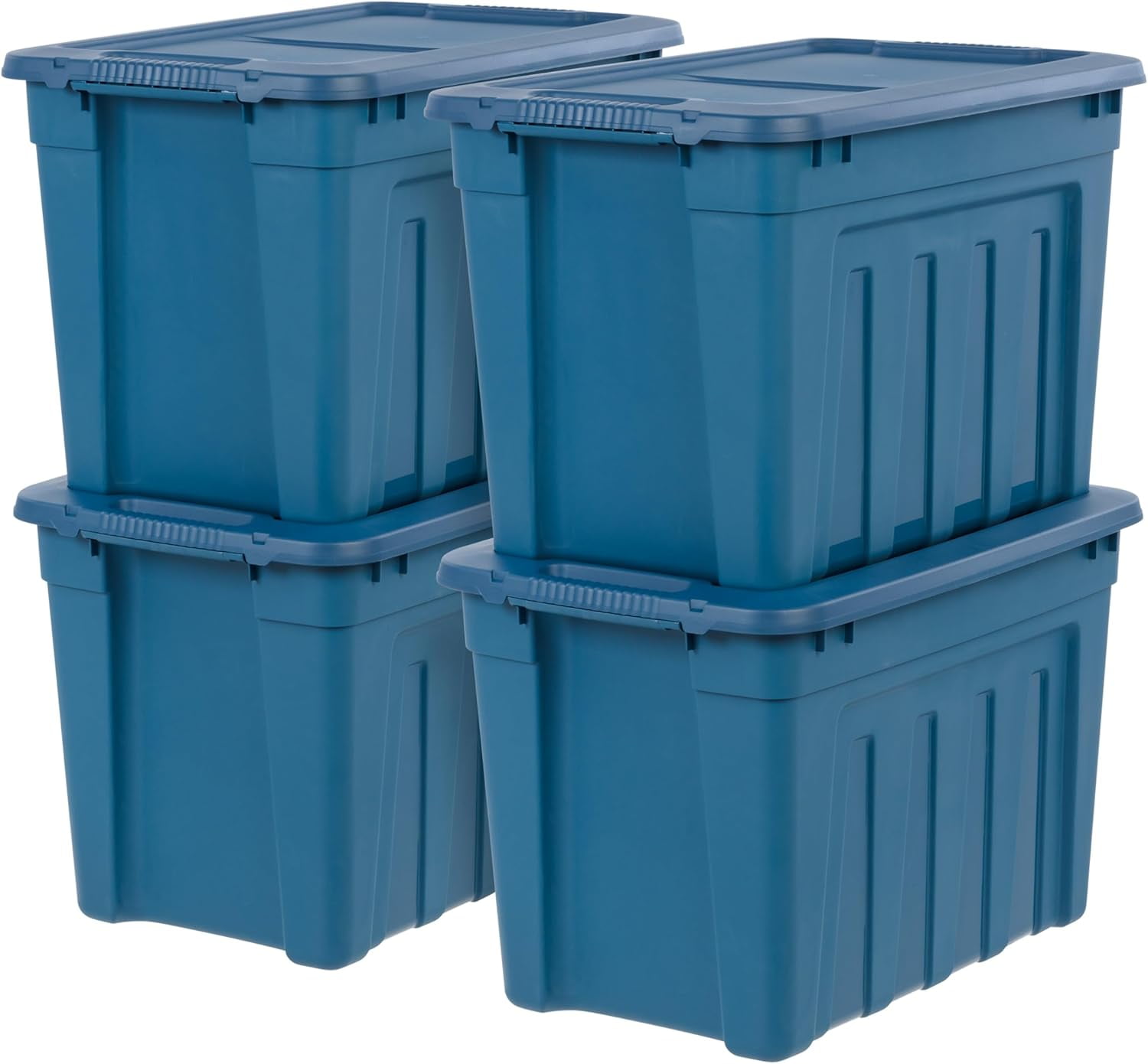 31 Gallon Heavy Duty Storage Totes with Easy-Grip Handles 4 Pack ...