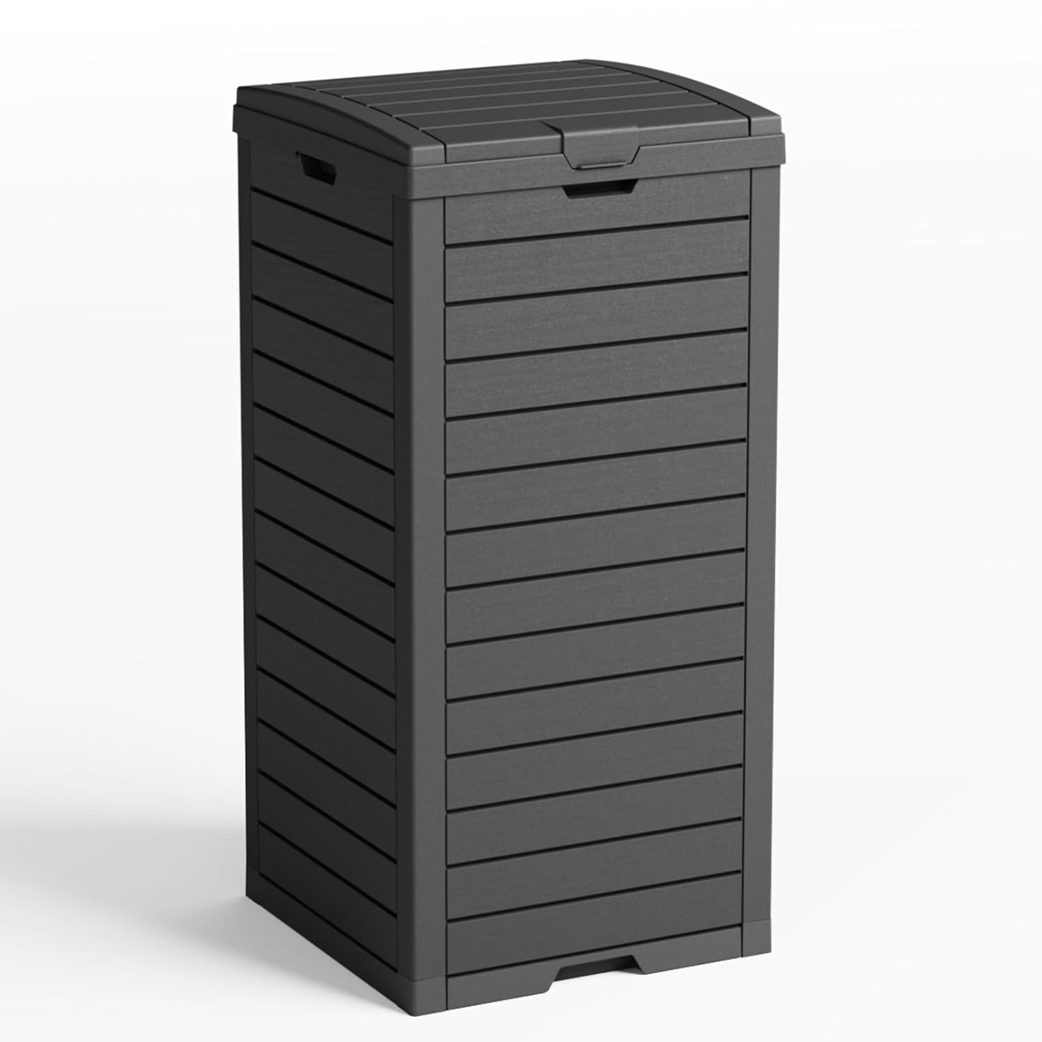 31 Gallon Outdoor Trash Can with Tiered Lid and Drip Tray,Waterproof ...