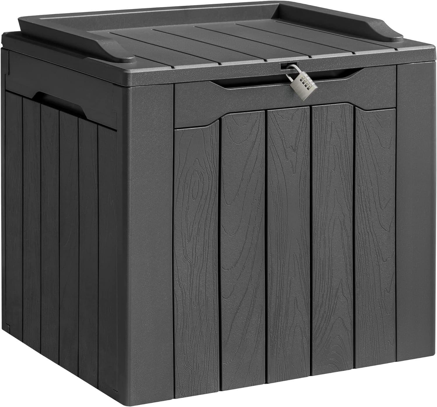 31 Gallon Resin Deck Box Waterproof Outdoor Storage Lockable Indoor ...