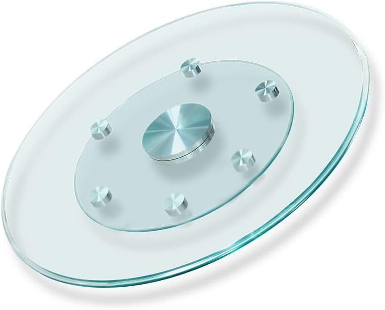 31" Glass Lazy Susan Turntable for Dining Table - Large Round Clear ...
