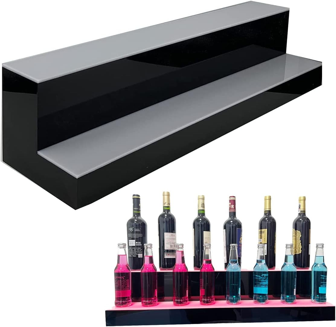 31 Inch 2 Step LED Lighted Liquor Bottle Display Illuminated Bottle ...