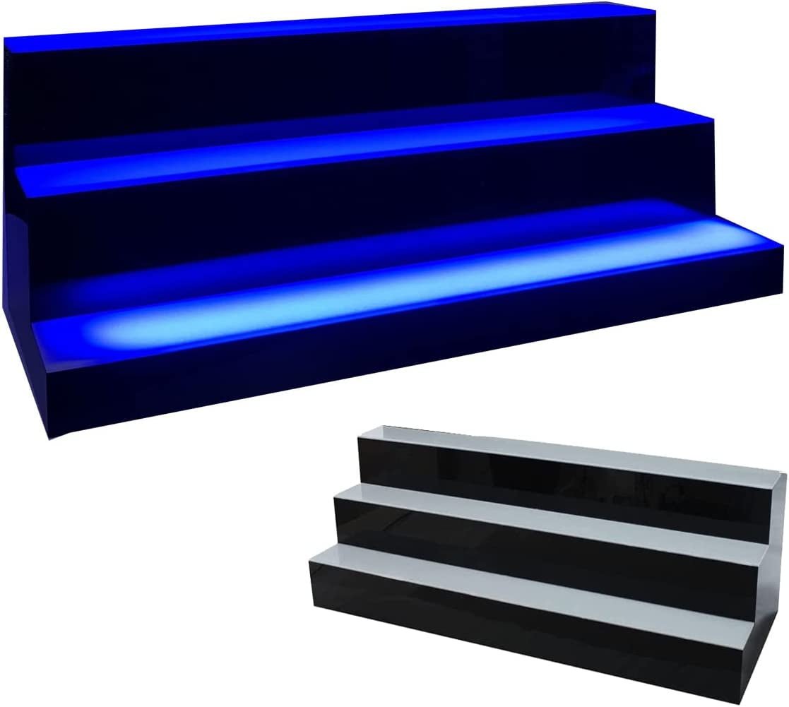31 Inch 3 Step LED Lighted Liquor Bottle Display Illuminated Bottle ...